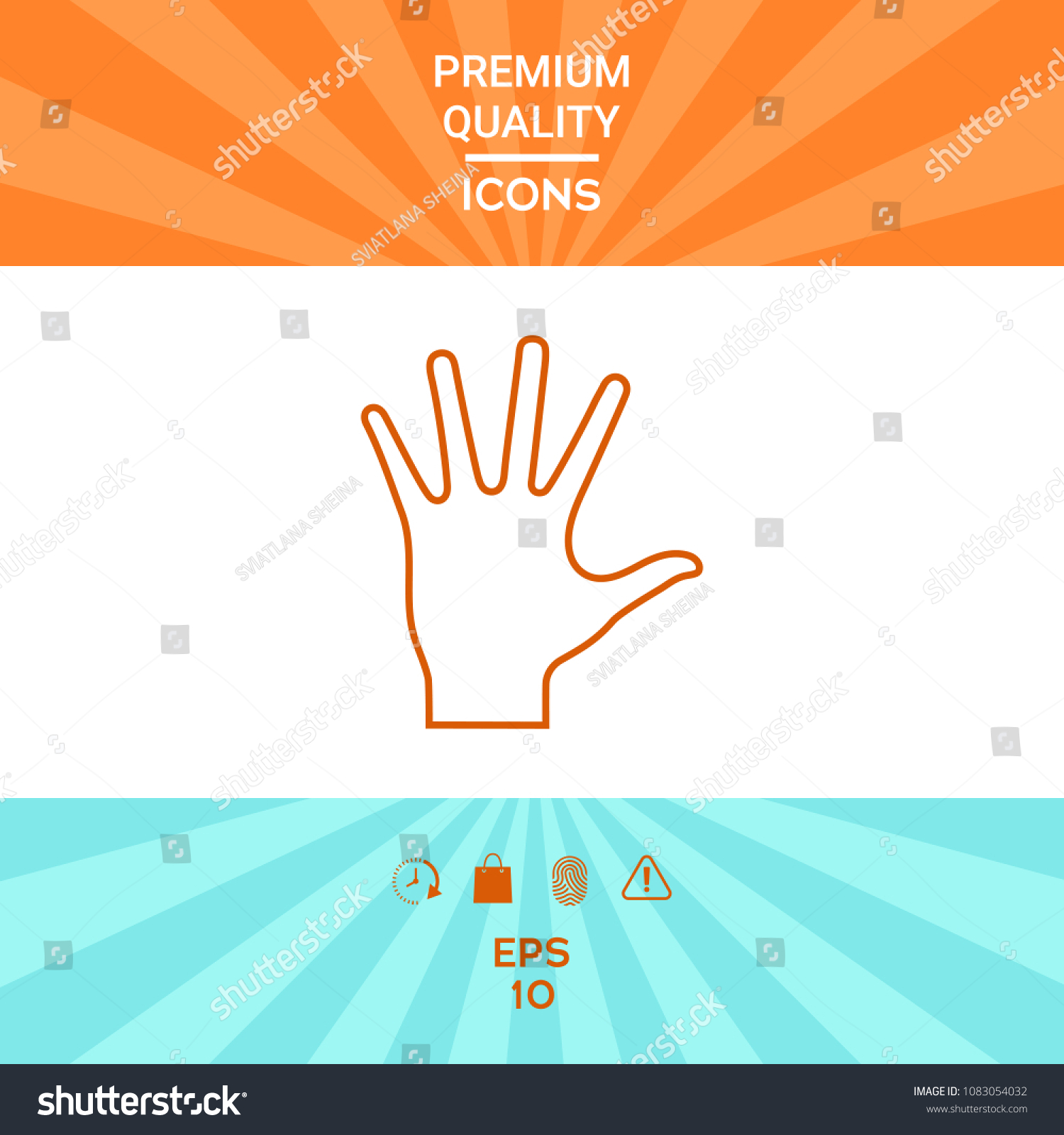 Helping Hand Line Icon Stock Vector (Royalty Free) 1083054032 ...