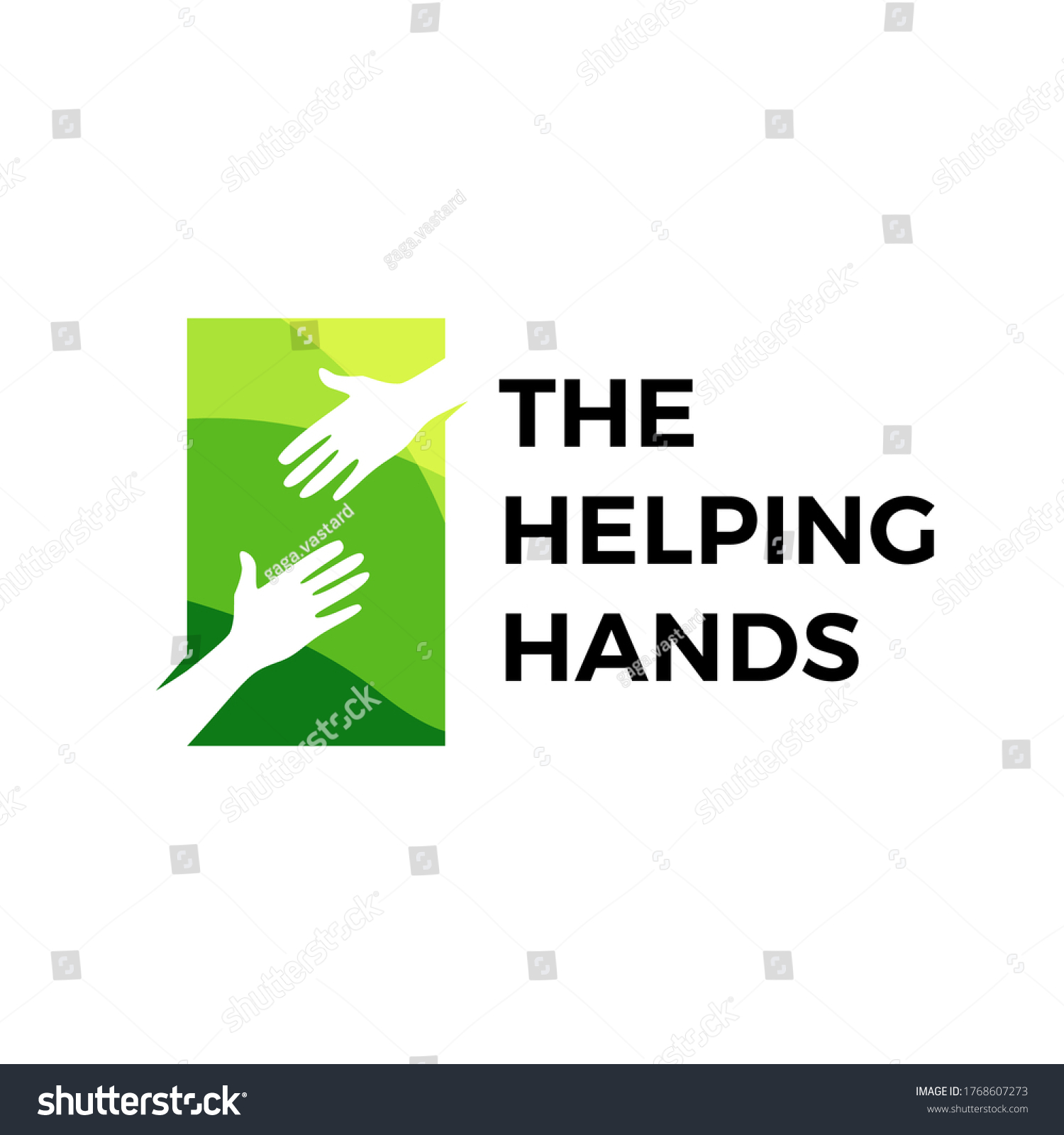 Helping Hand Logo Vector Icon Illustration Stock Vector (Royalty Free ...