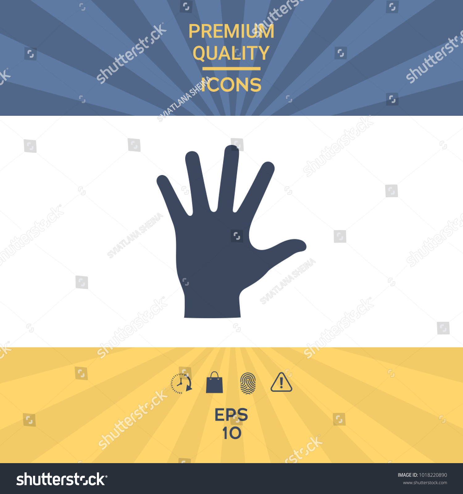 Helping Hand Silhouette Icon Stock Vector (Royalty Free) 1018220890 ...
