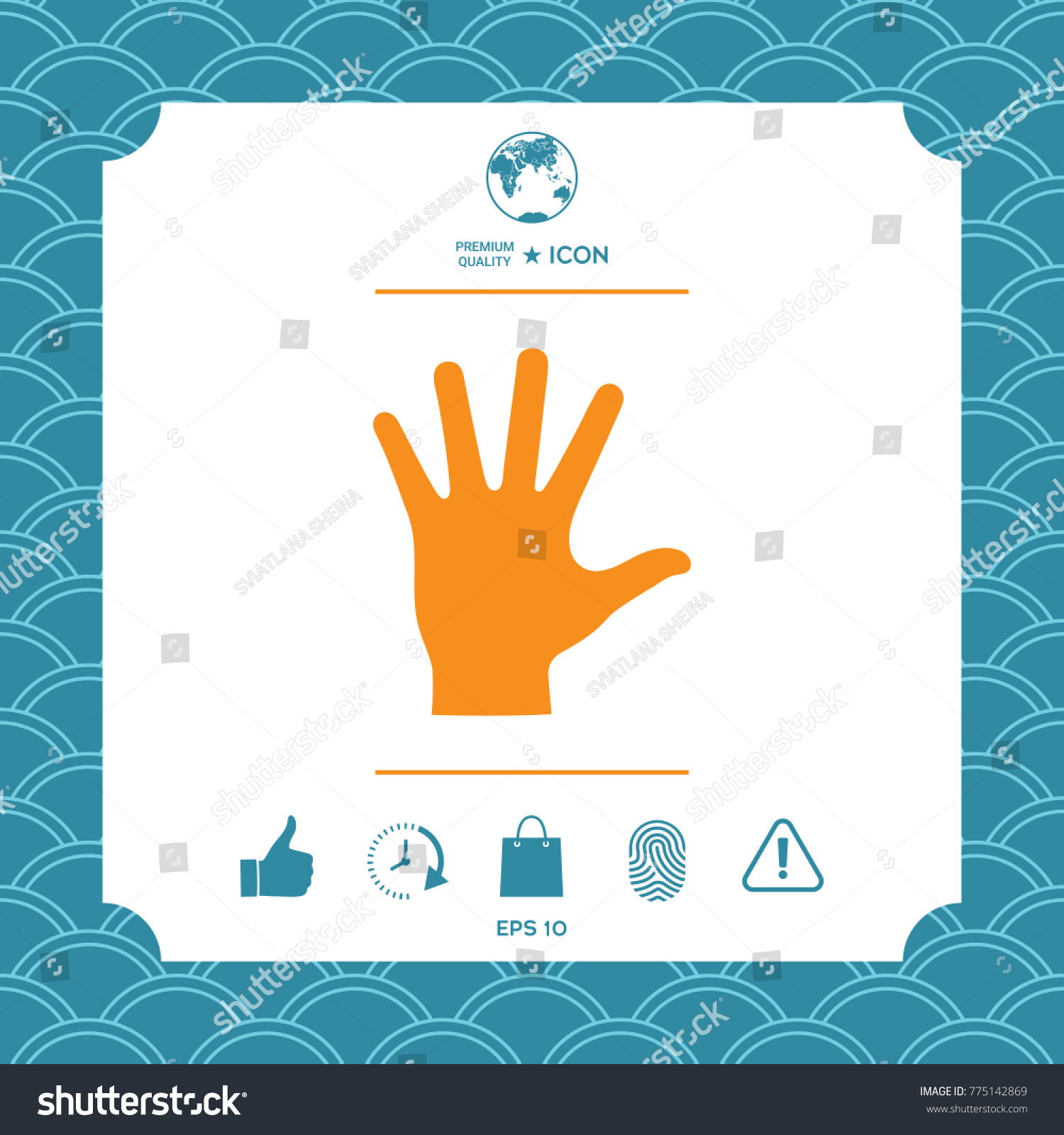 Helping Hand Silhouette Icon Stock Vector (Royalty Free) 775142869 ...