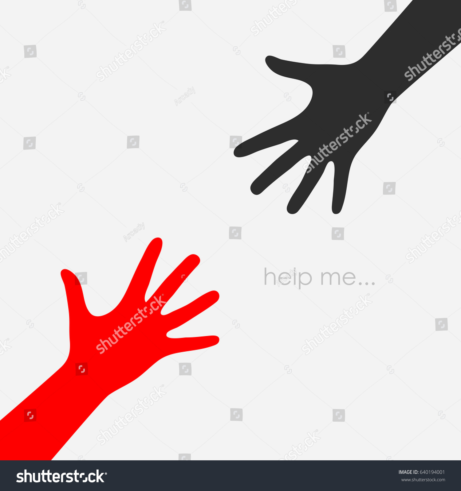 Helping Hand Vector Eps Icon On Stock Vector (Royalty Free) 640194001 ...
