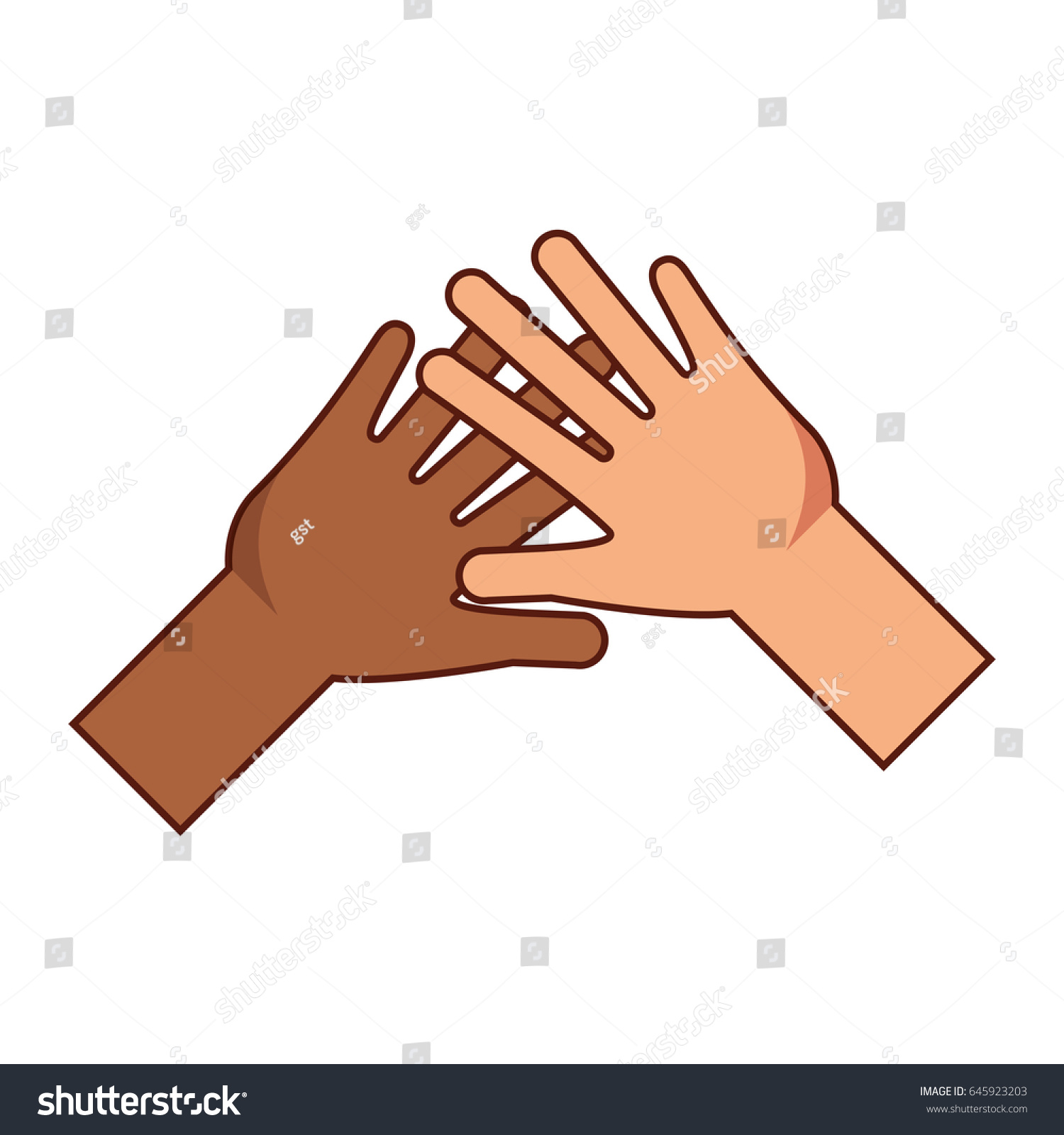 Helping Hands Human Icon Stock Vector (Royalty Free) 645923203 ...