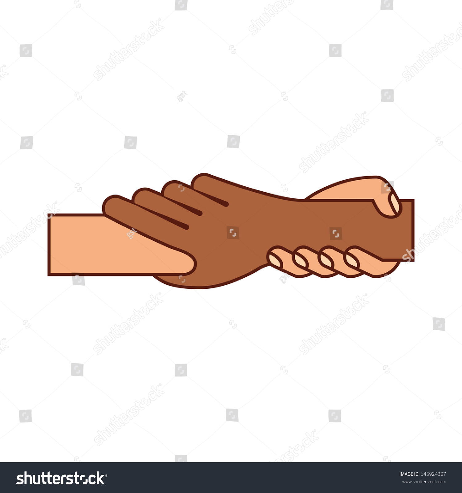 Helping Hands Human Icon Stock Vector (Royalty Free) 645924307 ...