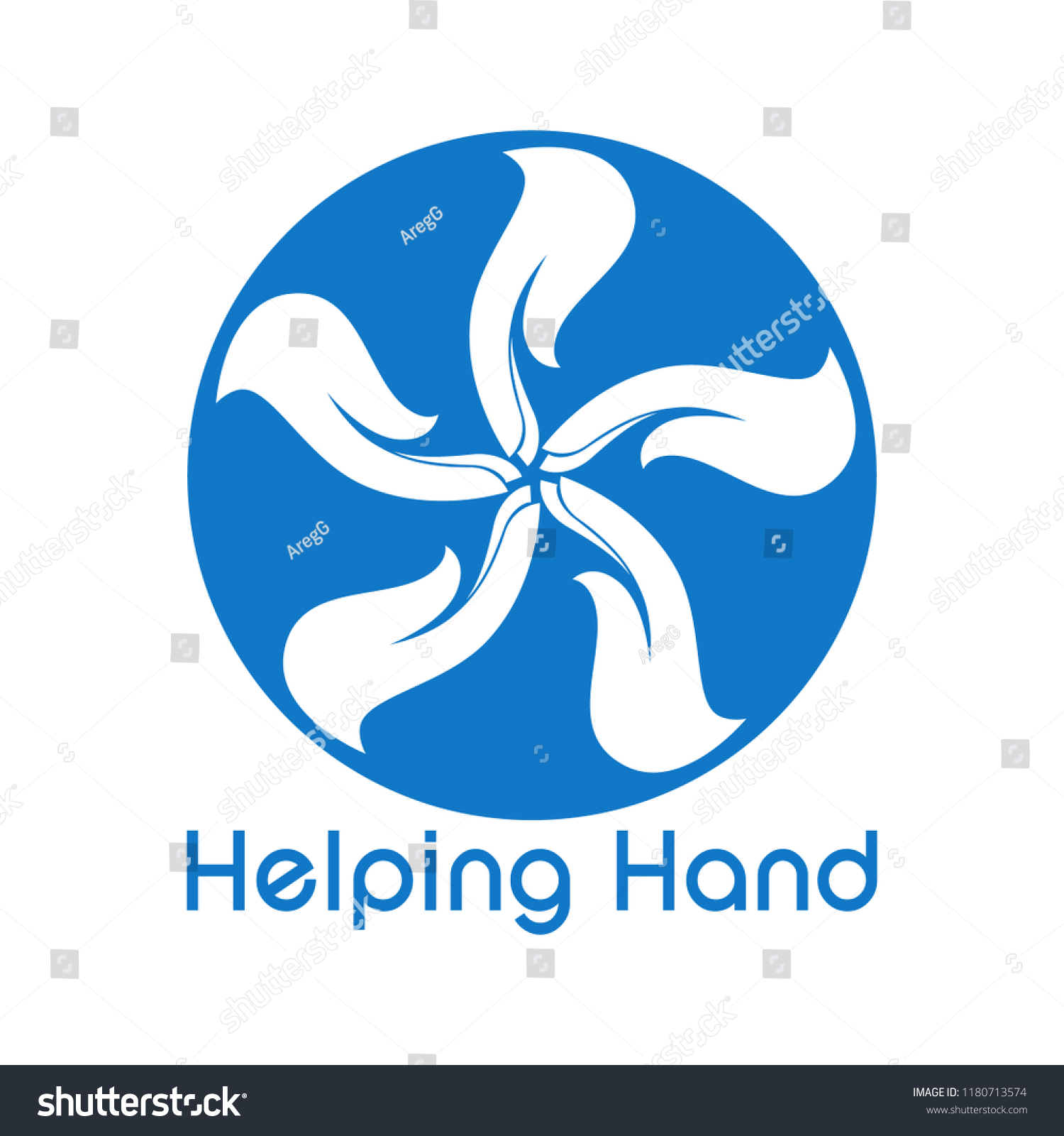 Helping Organization Logo Stock Vector (Royalty Free) 1180713574
