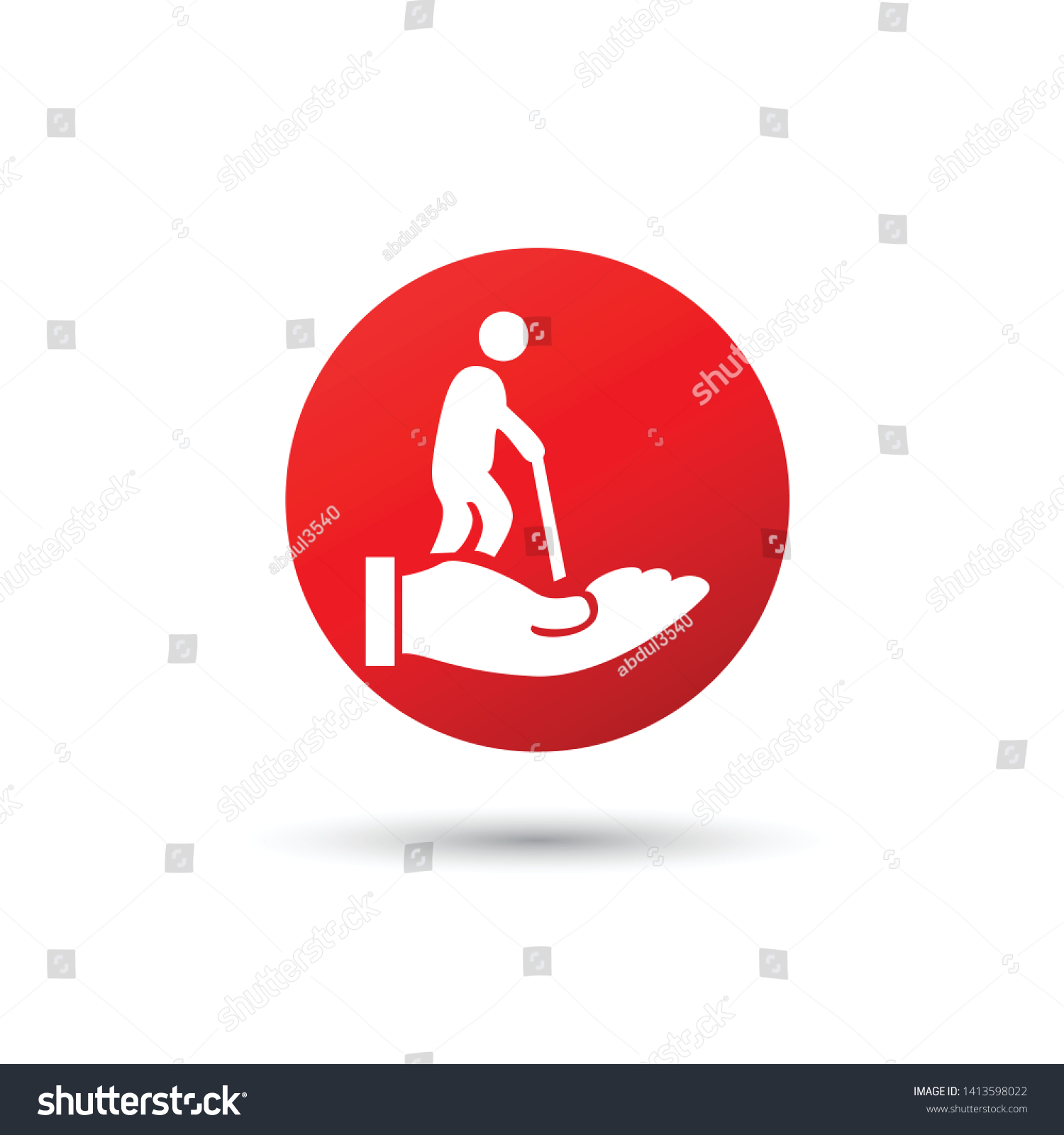 Helping People Icon Vector Illustrationvector Stock Vector (Royalty ...