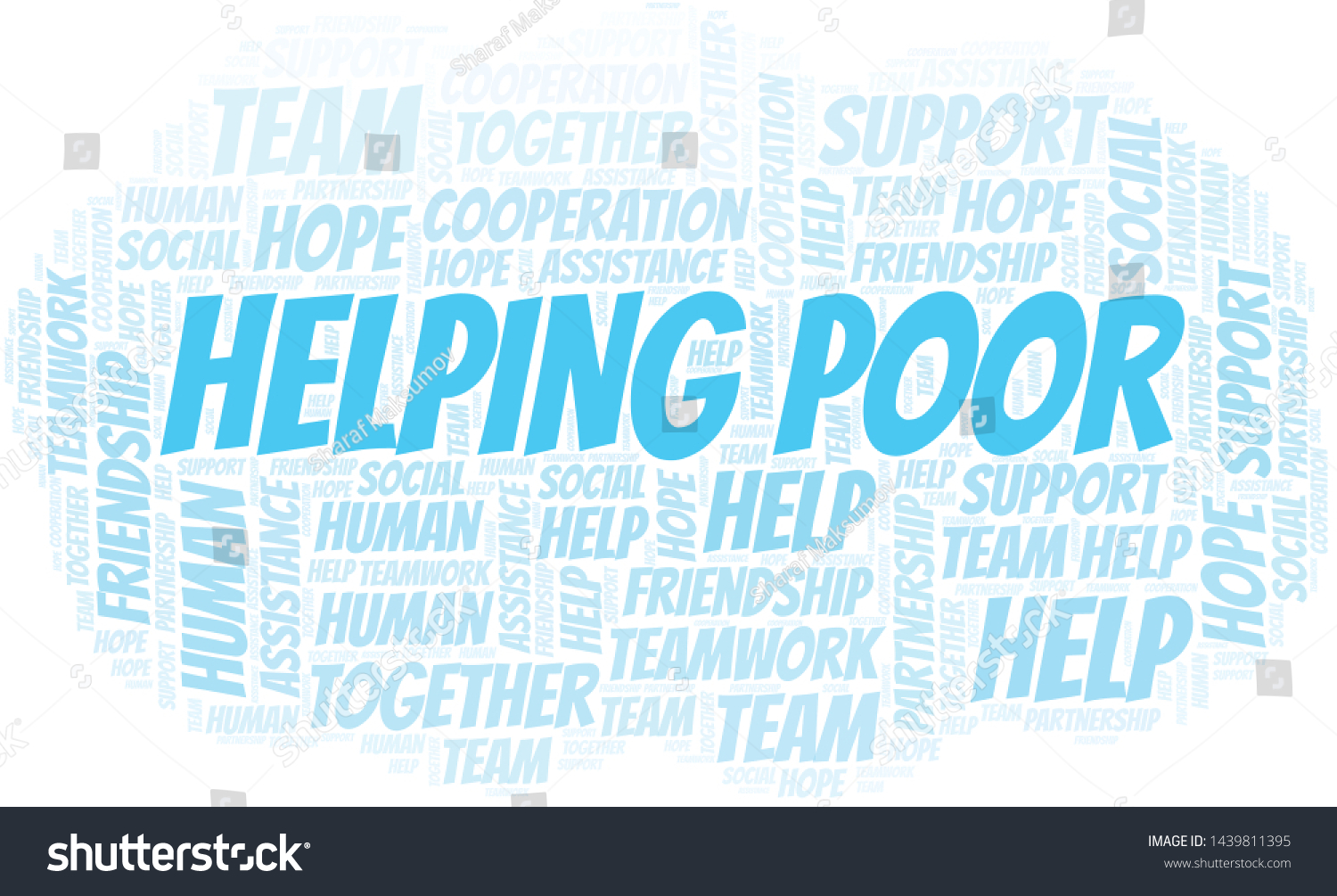 Helping Poor Word Cloud Vector Made Stock Vector (Royalty Free ...