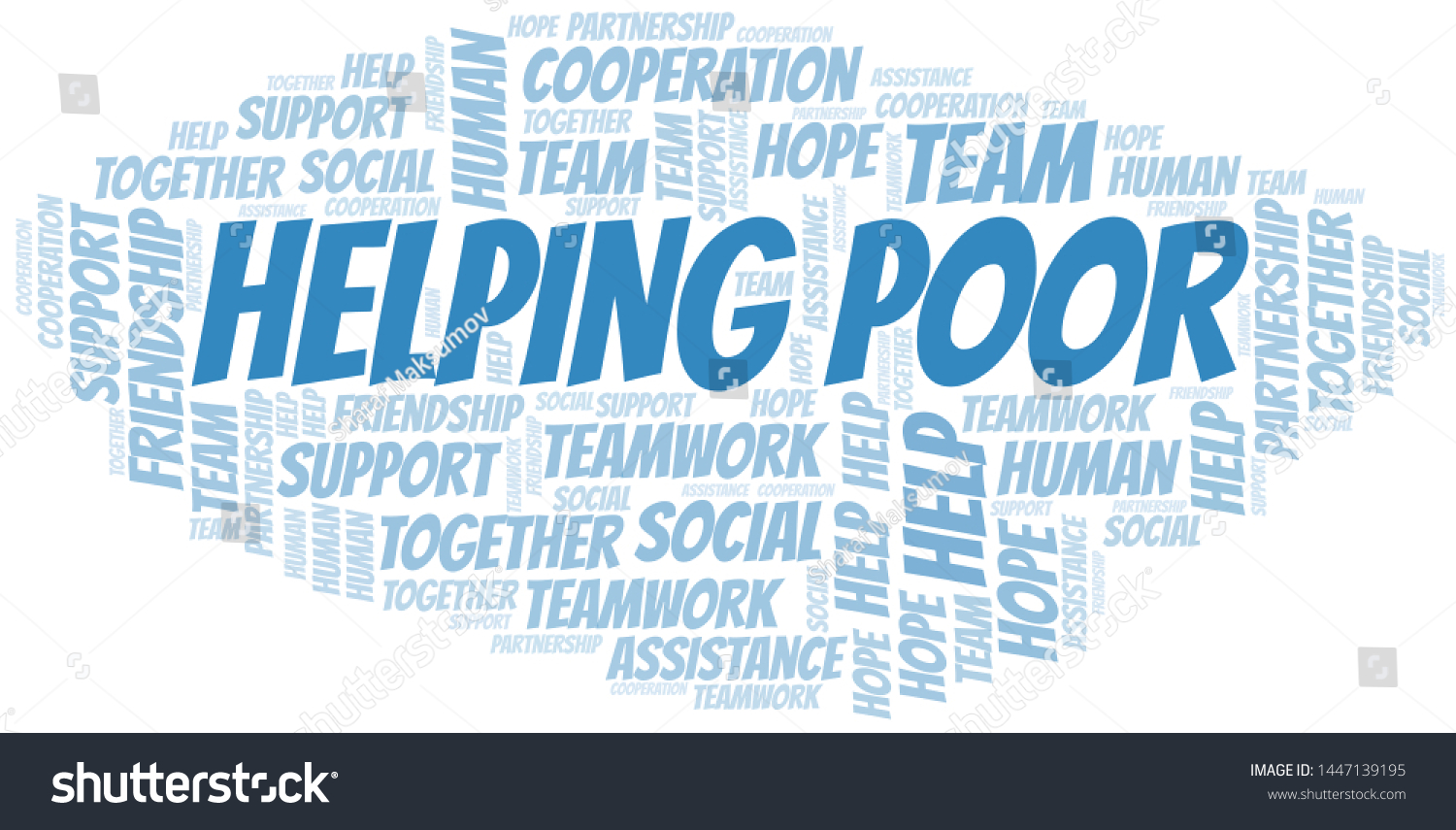 Helping Poor Word Cloud Vector Made Stock Vector (Royalty Free ...