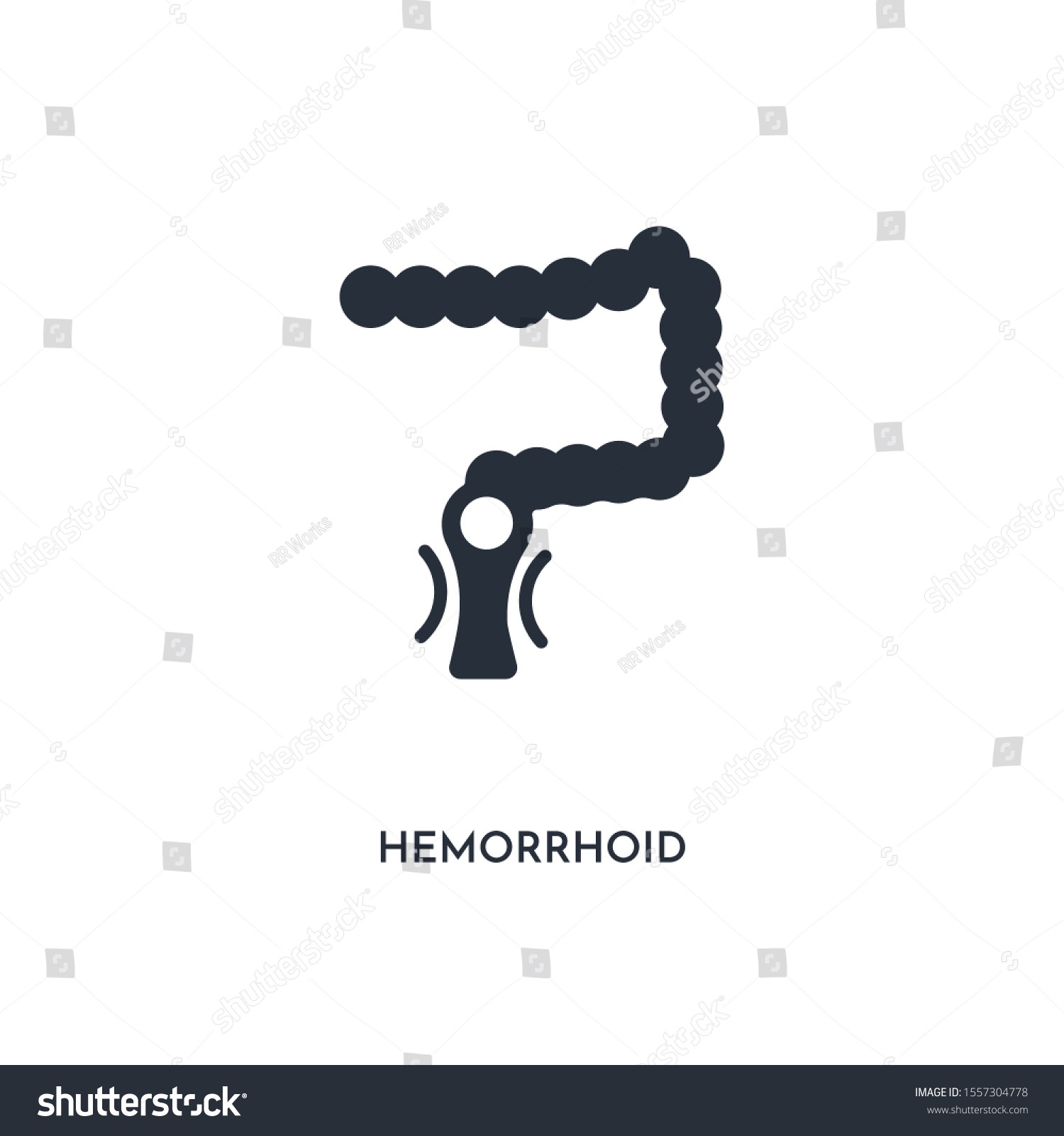 Hemorrhoid Icon Simple Element Illustration Isolated Stock Vector Royalty Free 1557304778