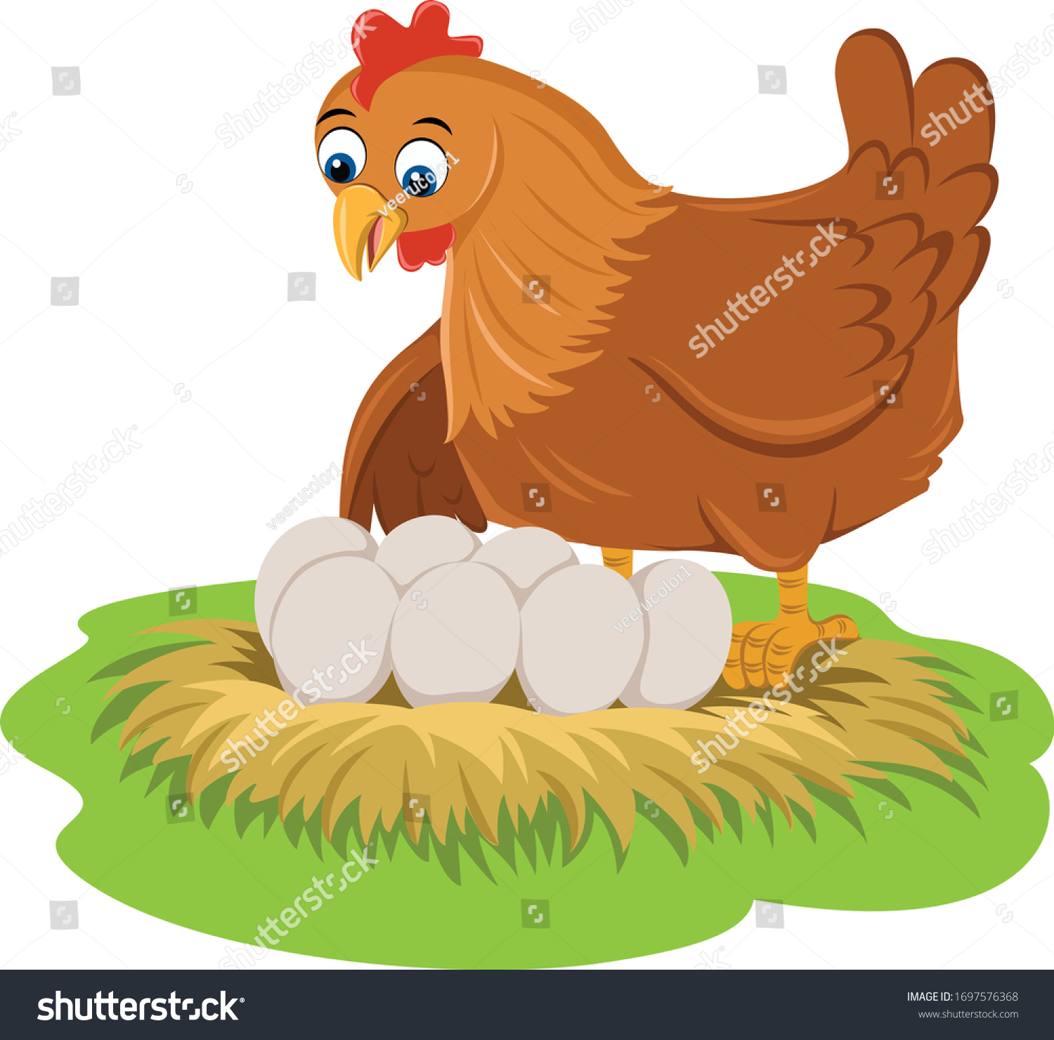 caricatura vectorial adorable del nido de: vector de stock (libre de ...