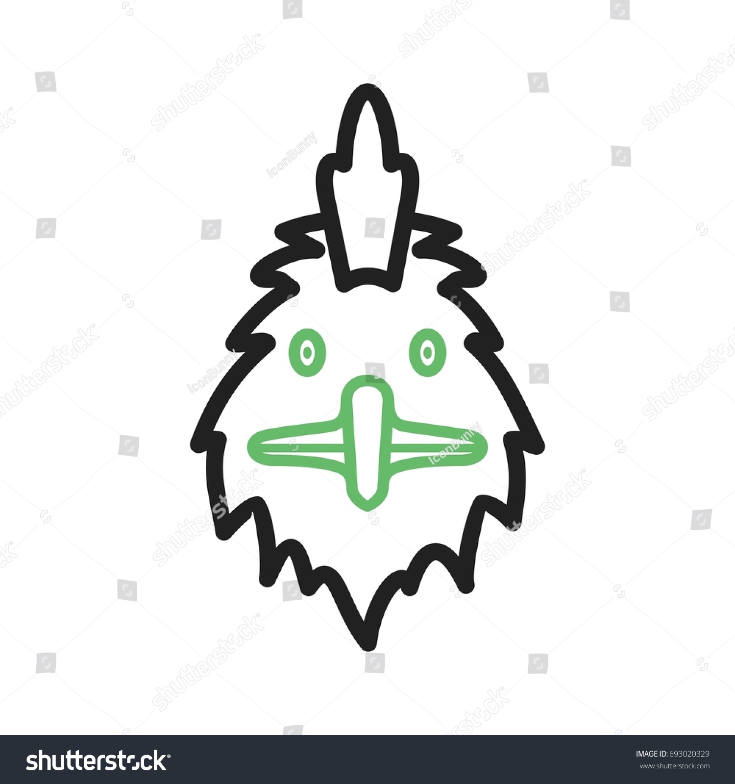 Hen Face Stock Vector (Royalty Free) 693020329 | Shutterstock