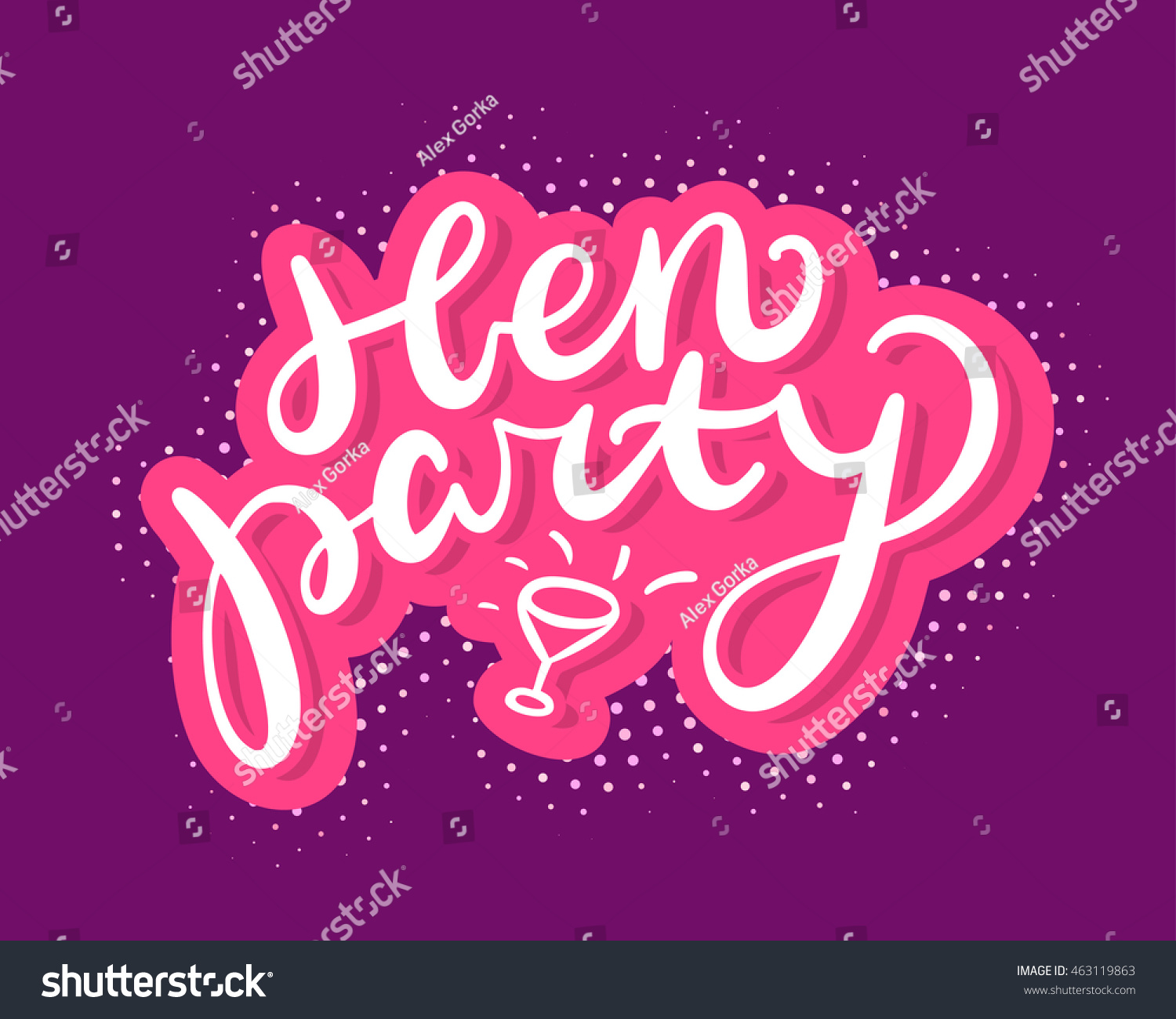Hen Party Banner Stock Vector (Royalty Free) 463119863 | Shutterstock