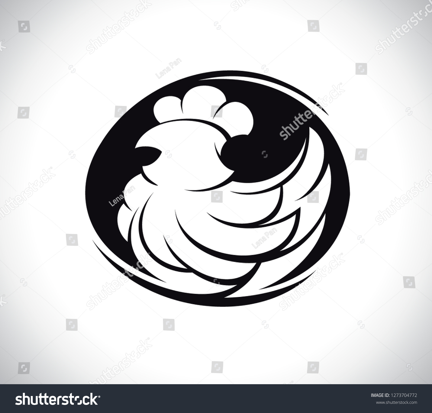 Hen Silhouette Vector Logo Concept Stock Vector (Royalty Free ...