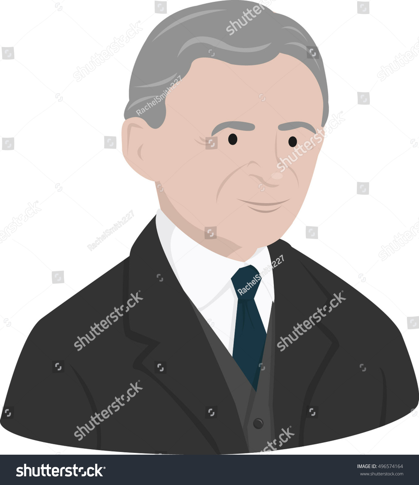 Henry Ford Vector Illustration Stock Vector (Royalty Free) 496574164