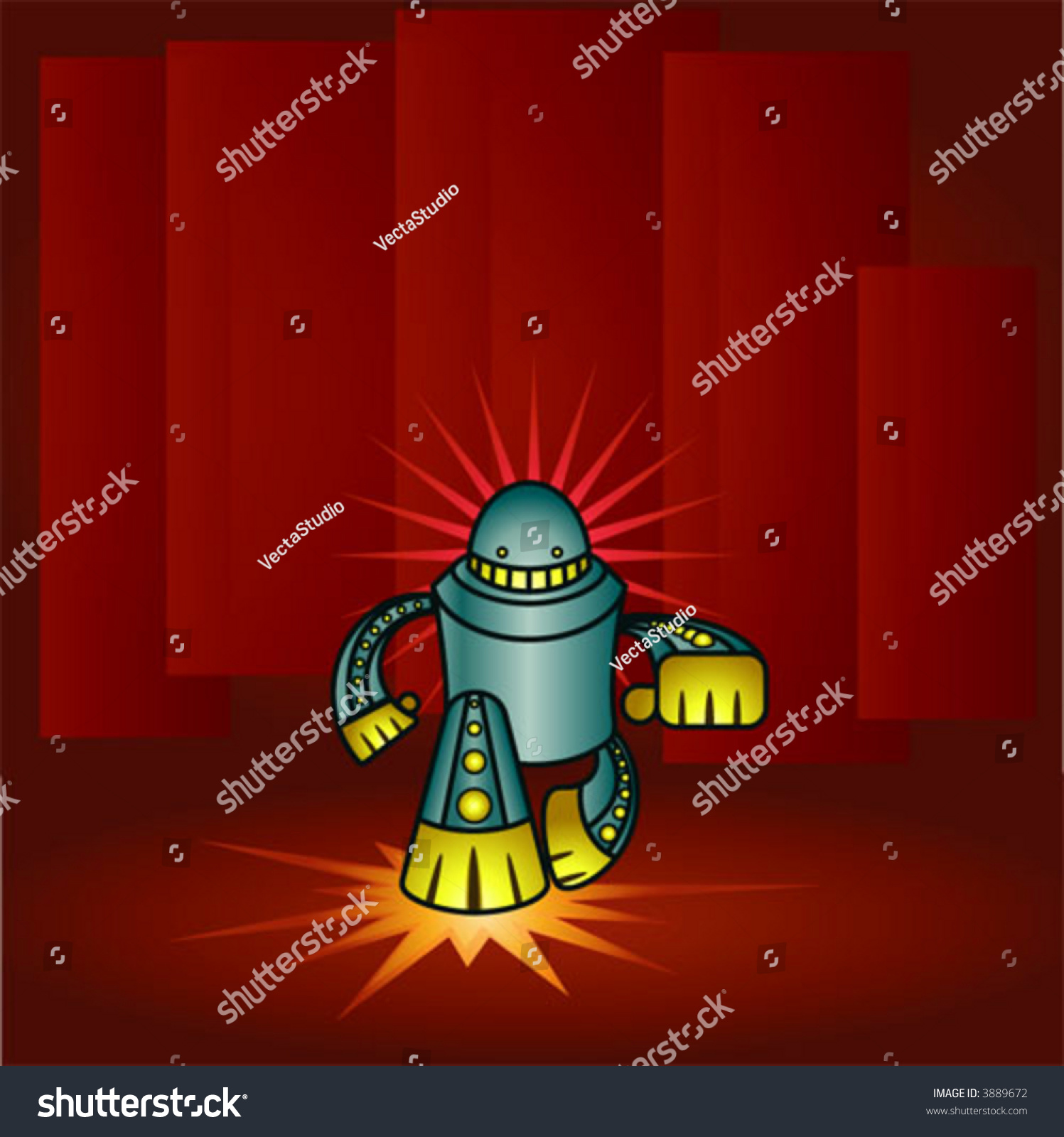 Henry Stomping Robot Stock Vector (Royalty Free) 3889672 | Shutterstock