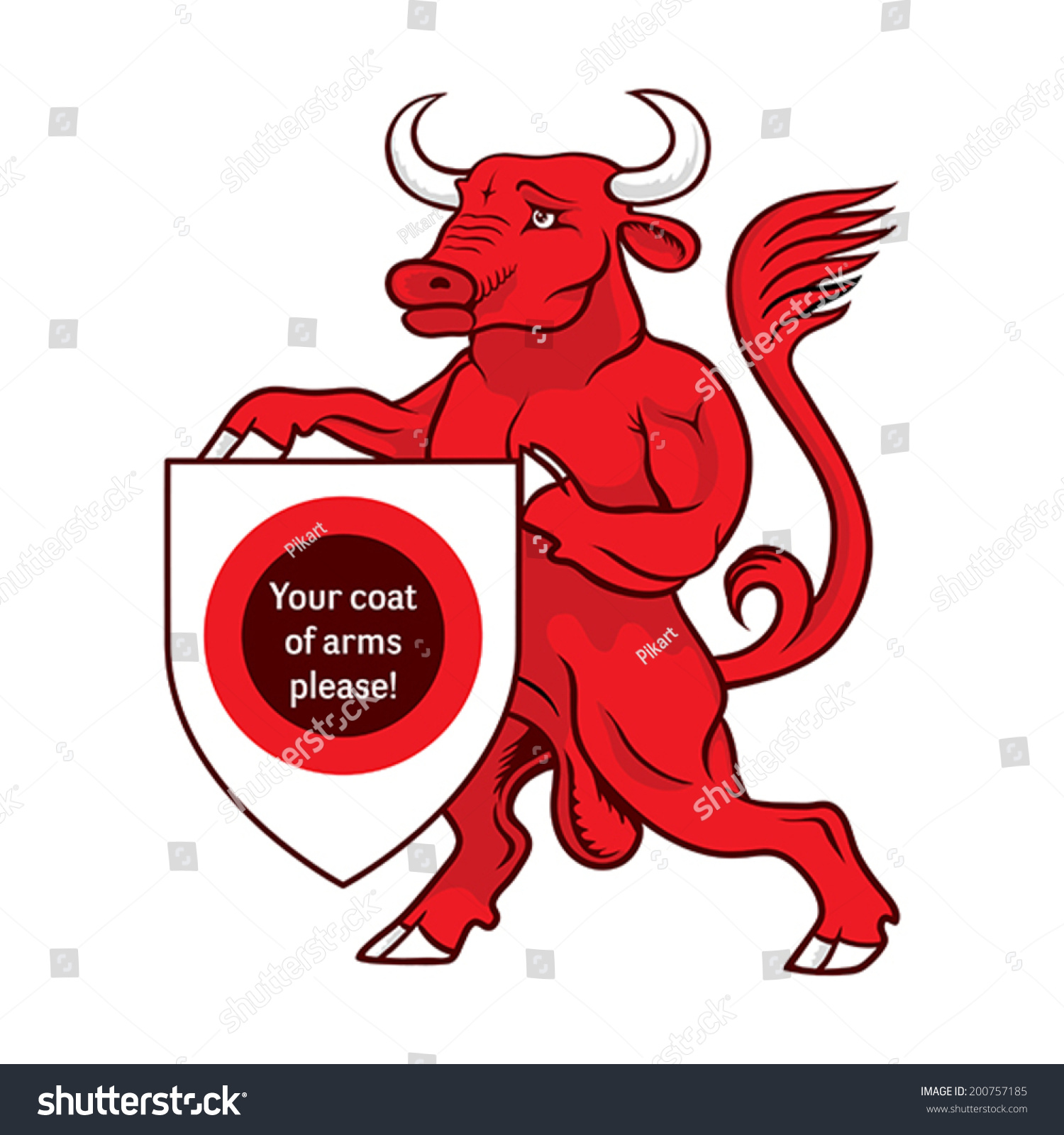 Heraldic Bull Stock Vector (Royalty Free) 200757185