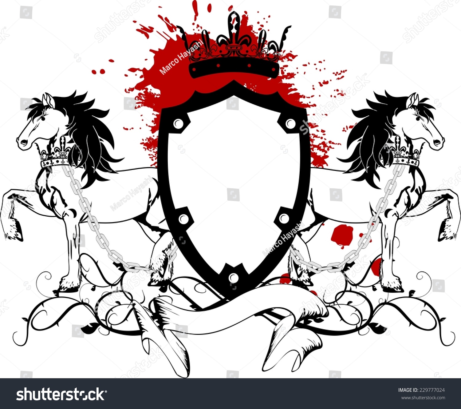 Heraldic Horse Coat Arms Crest Vector Stock Vector (Royalty Free ... Heraldic Horse Coat Arms Crest Vector Stock Vector (Royalty Free ...