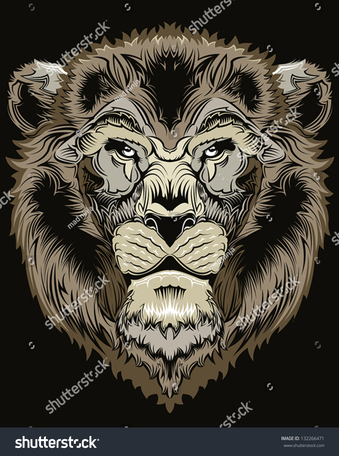 Heraldic Lion Crest Stock Vector (Royalty Free) 132266471 | Shutterstock
