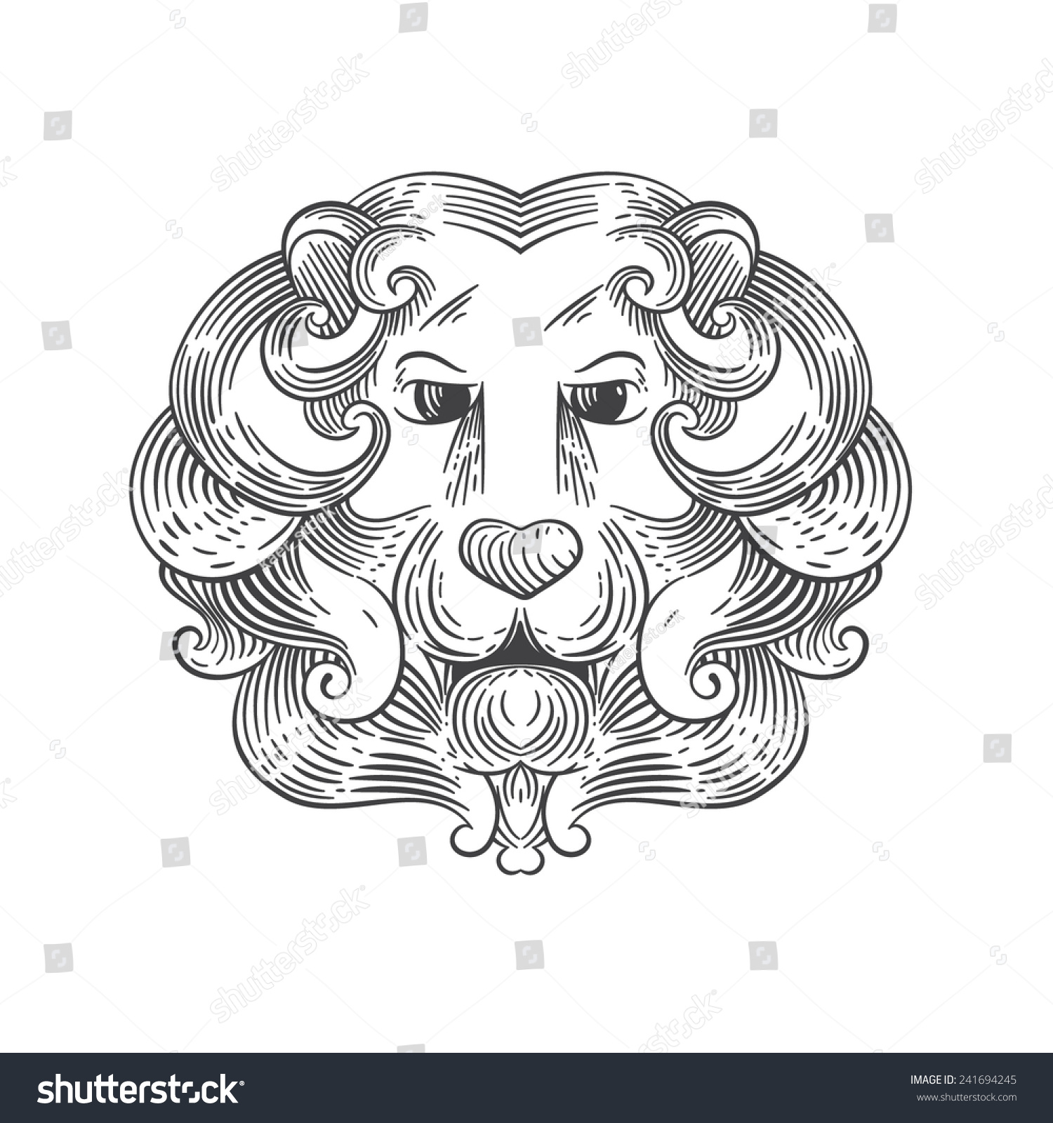 Heraldic Lion Head Vector: เวกเตอร์สต็อก (ปลอดค่าลิขสิทธิ์) 241694245 ...