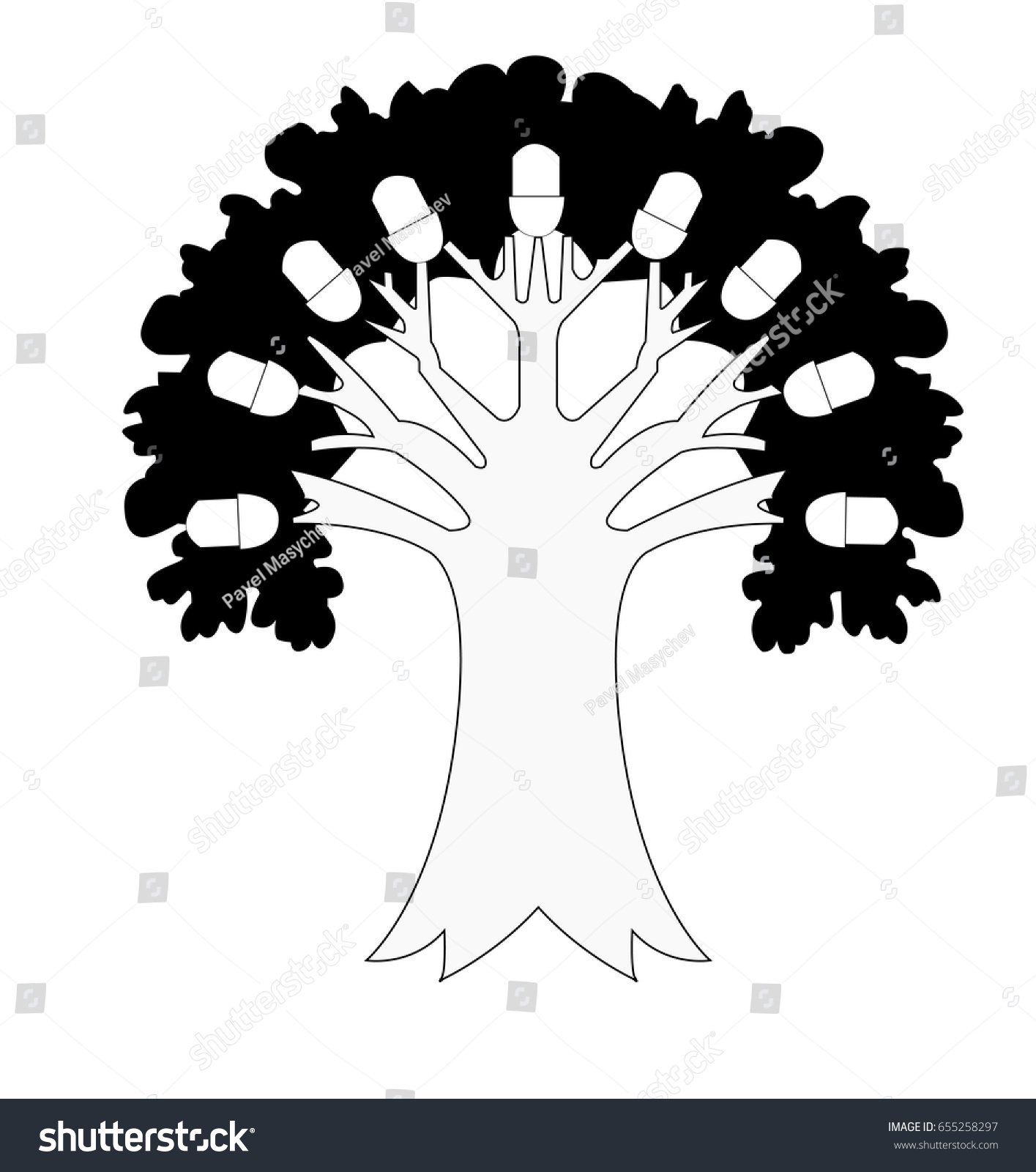 Heraldic Oak Stock Vector (Royalty Free) 655258297