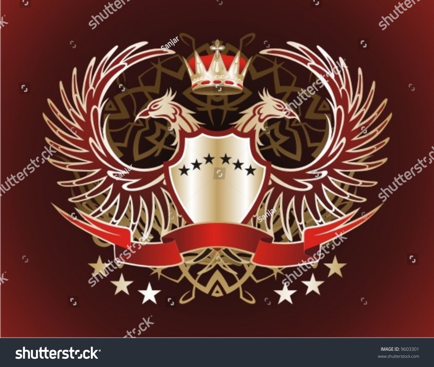 Heraldic Sign Stock Vector (Royalty Free) 9603301