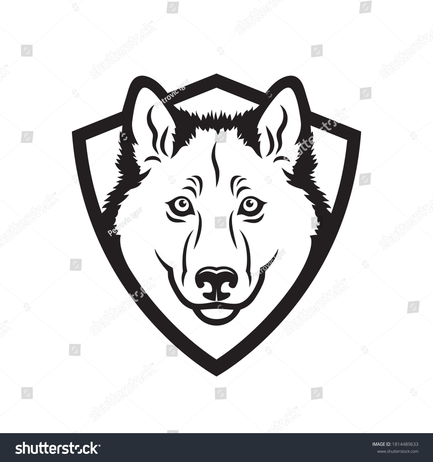 Heraldic Wolf Symbol Vector Illustration Stock Vector (Royalty Free ...
