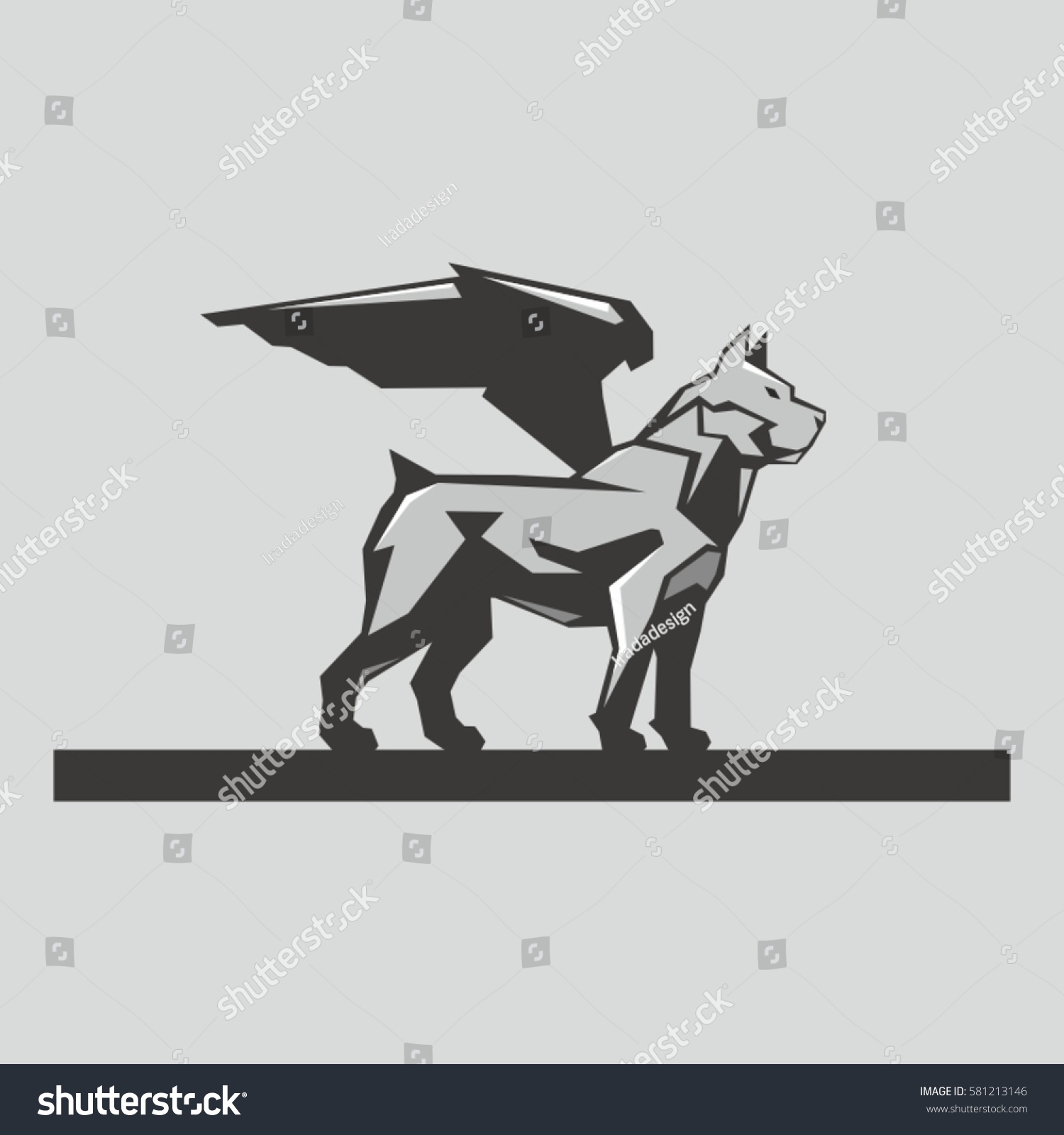 Heraldry Dog Vector Illustration Stock Vector (Royalty Free) 581213146 ...