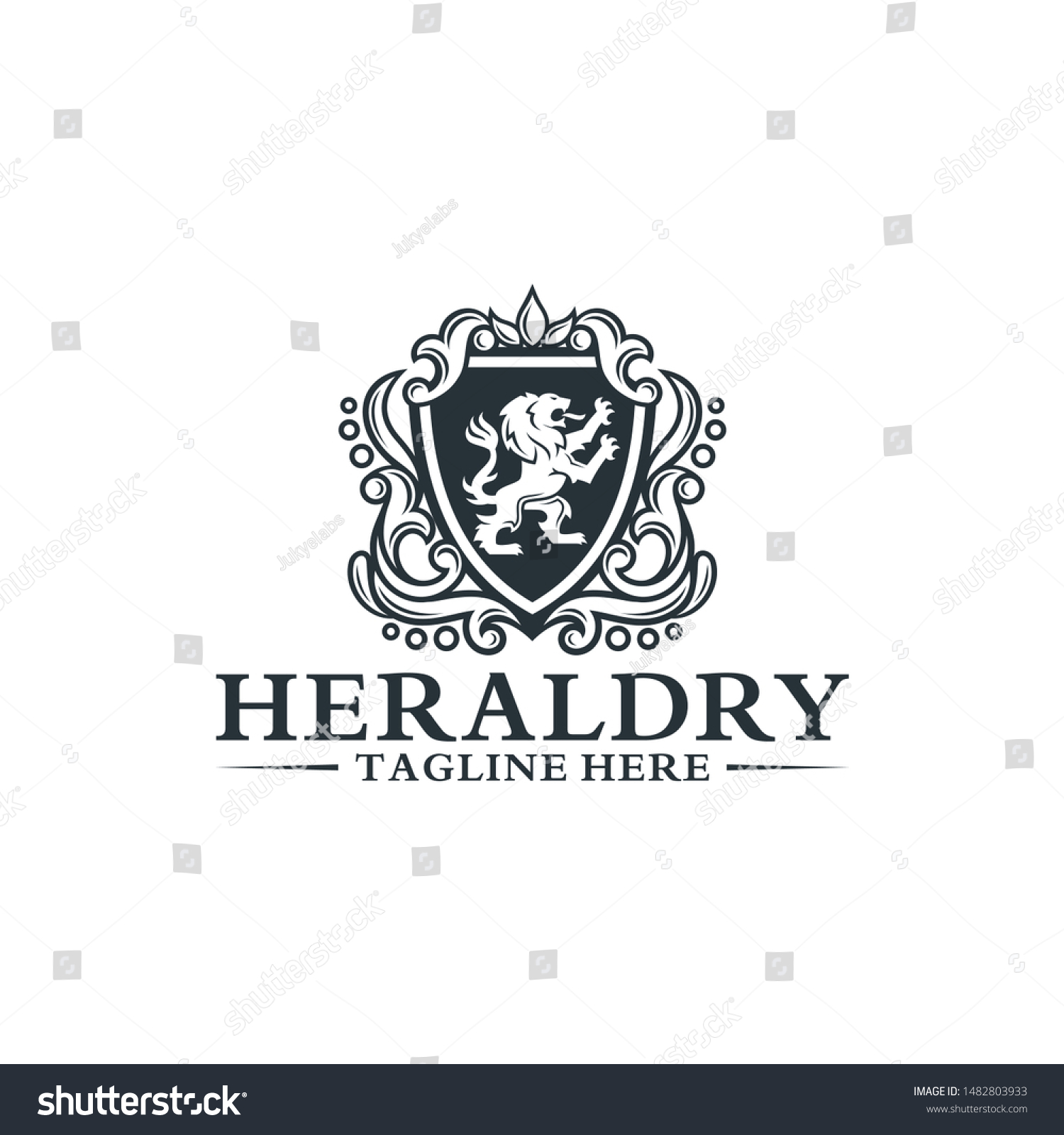 Heraldry Logo Collection Vector Template Stock Vector (Royalty Free ...