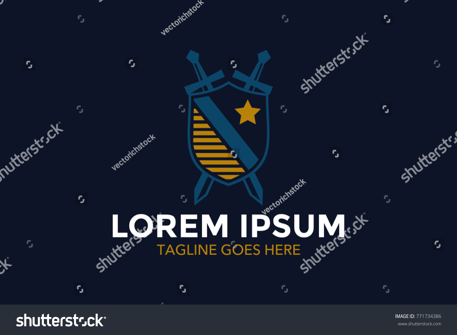 Heraldry Logo Heraldic Shield Vintage Vector Stock Vector (Royalty Free ...