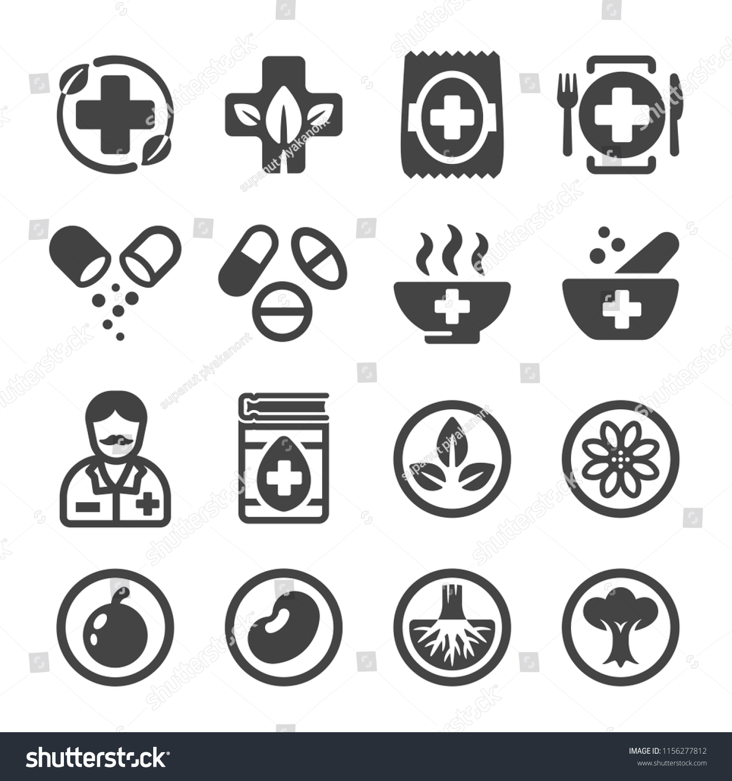 Herb Icon Set Stock Vector (Royalty Free) 1156277812 | Shutterstock