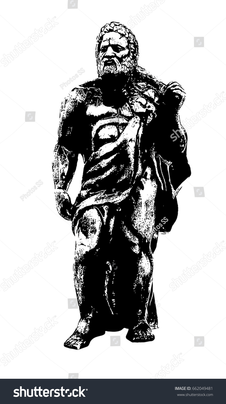 Hercules Statue Vector Illustration Stock Vector (Royalty Free ...