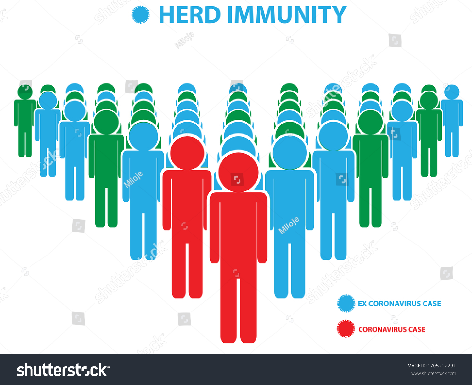 Herd Immunity Infographic Vector Illustration Stock Vector (Royalty ...