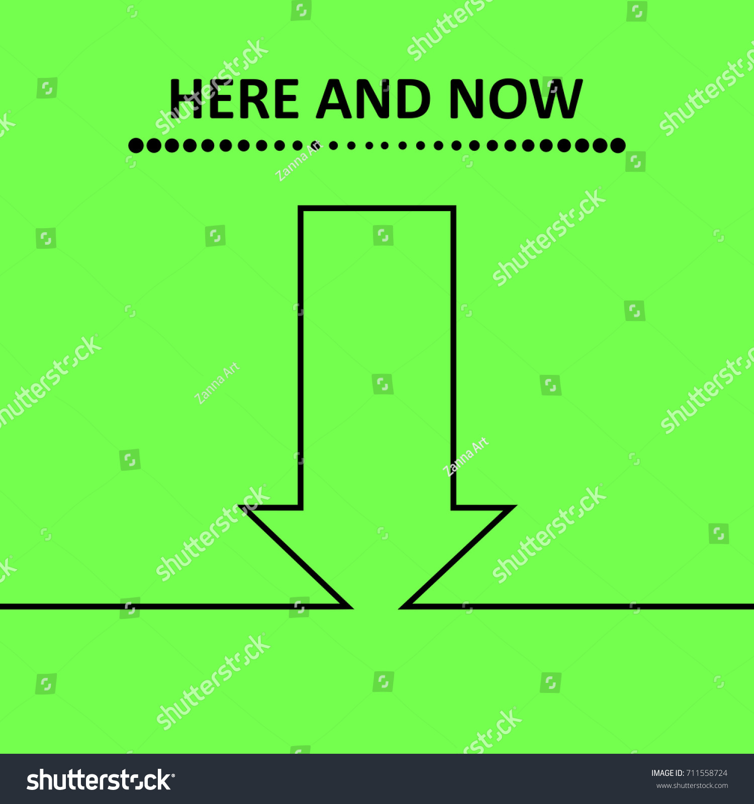 Here Now Vector Illustration Stock Vector (Royalty Free) 711558724 ...