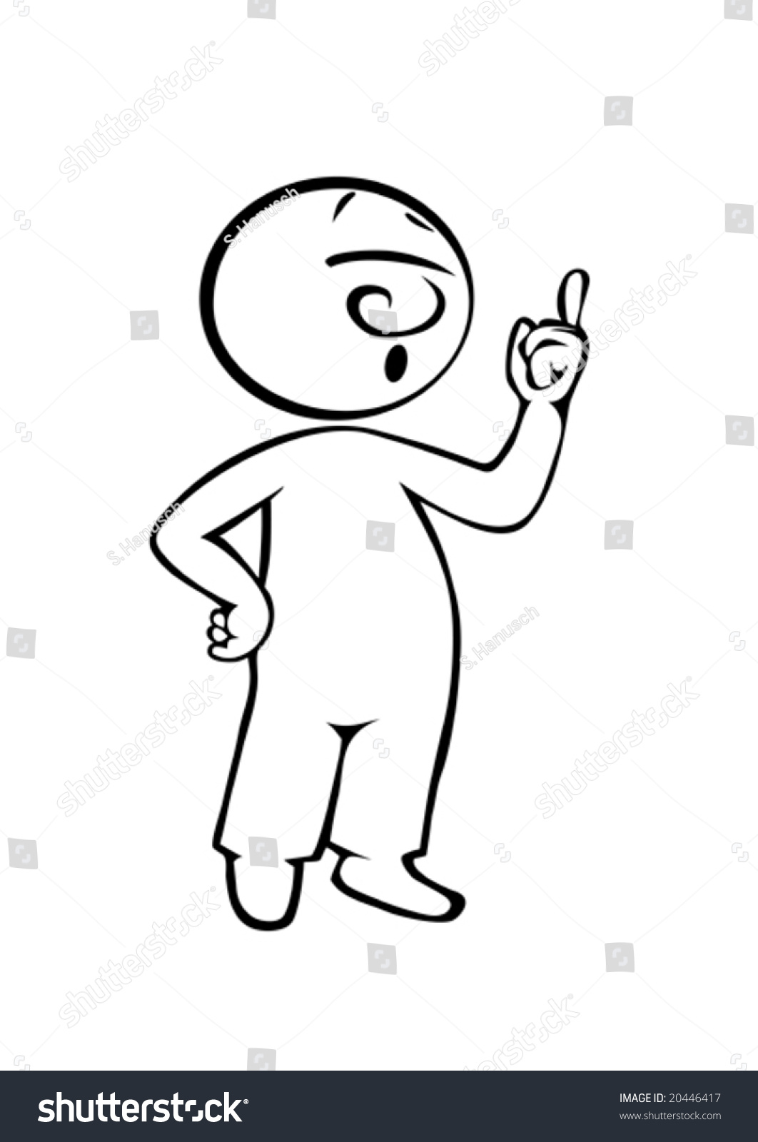 Heribert Warning Finger Stock Vector (Royalty Free) 20446417 - Shutterstock