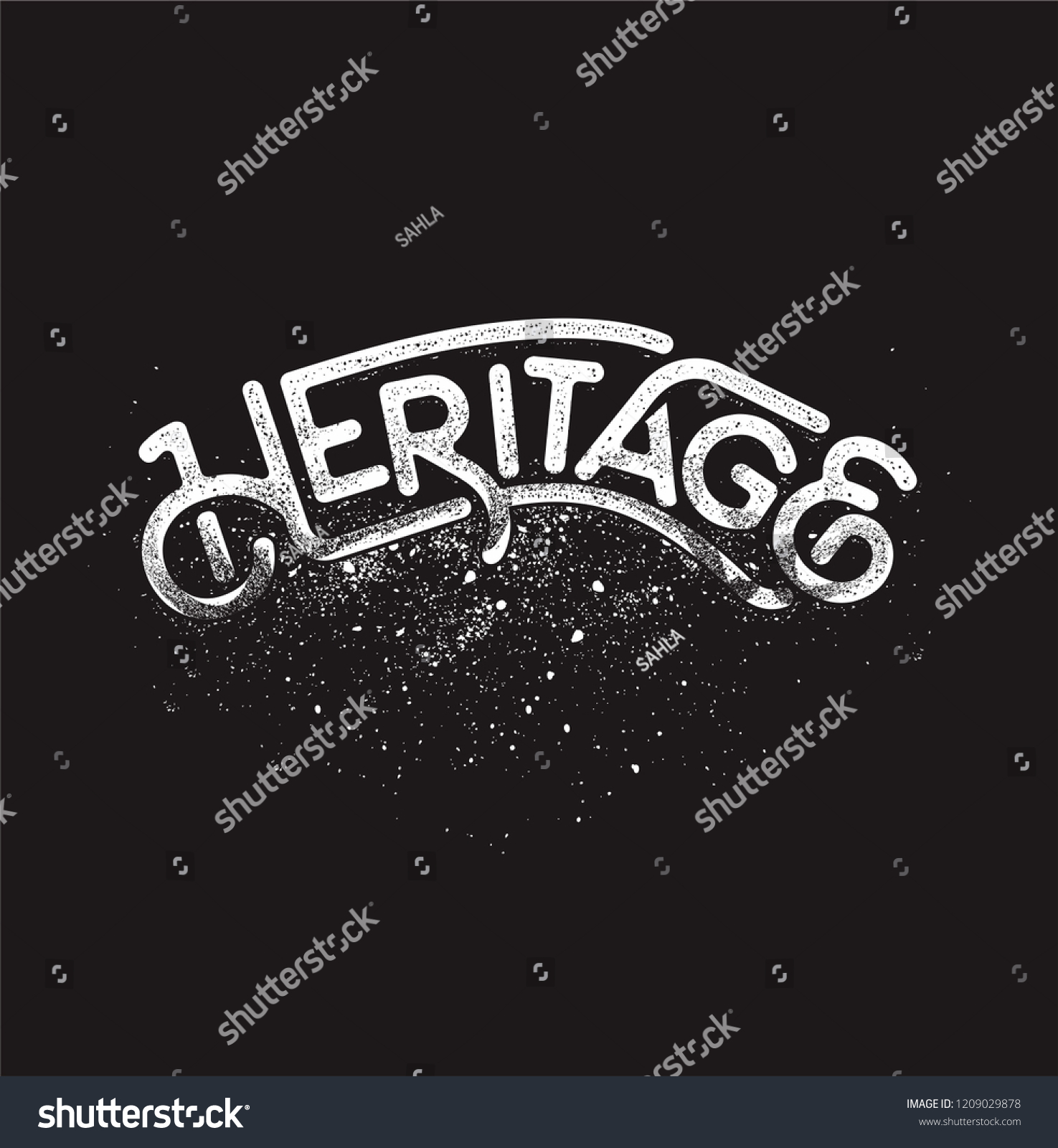 Heritage Text Typography Stock Vector (Royalty Free) 1209029878
