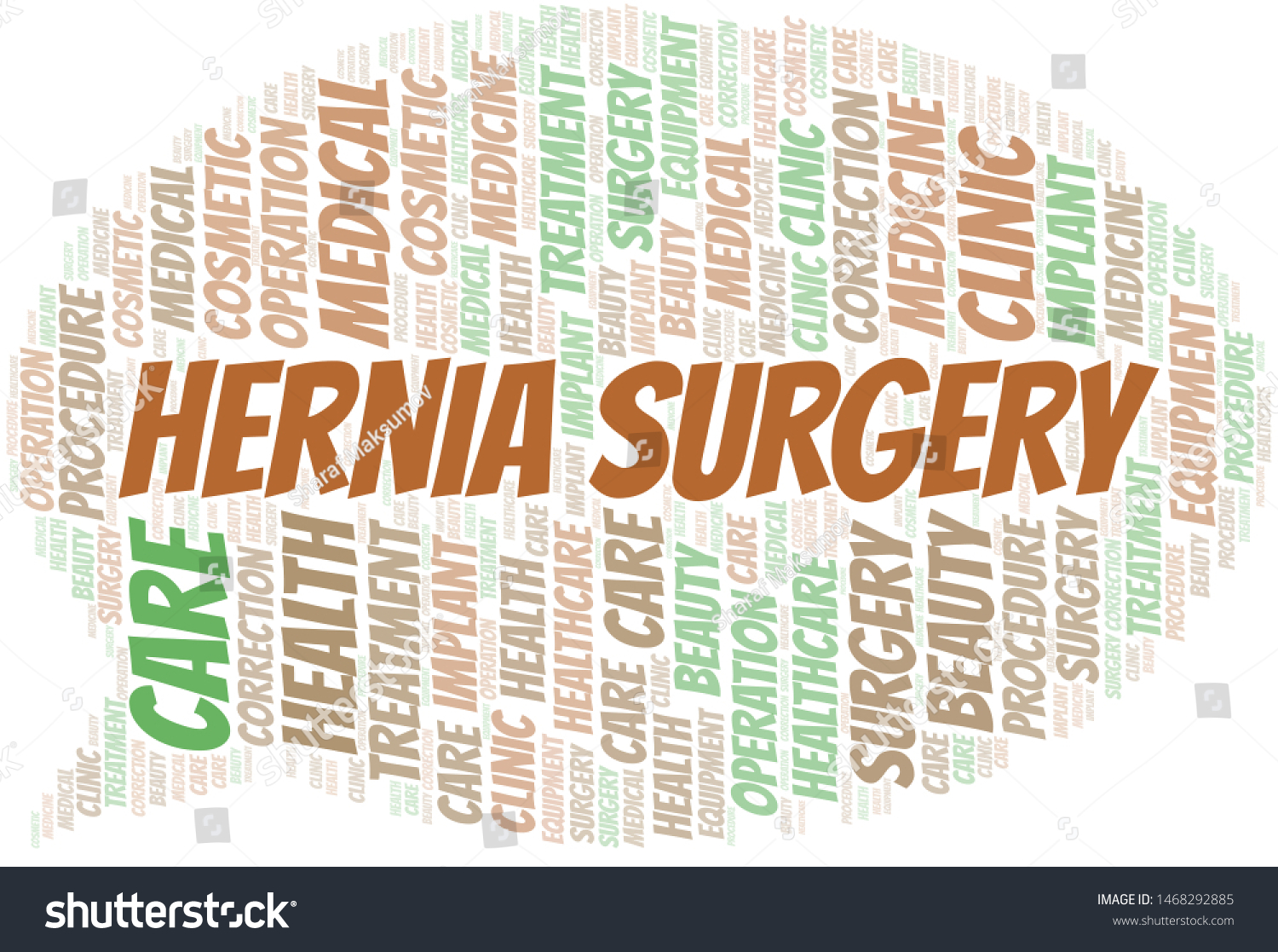 Hernia Surgery Word Cloud Vector Made Stock Vector (Royalty Free ...