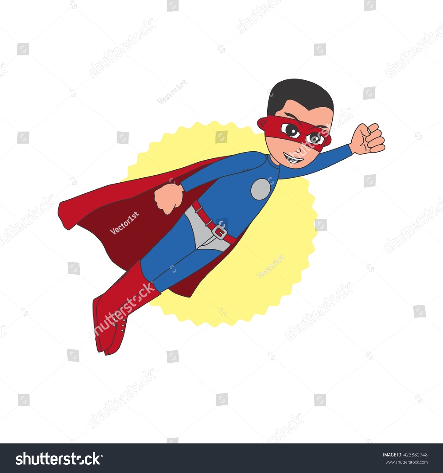 Hero Guy Cartoon Stock Vector (Royalty Free) 423882748 | Shutterstock