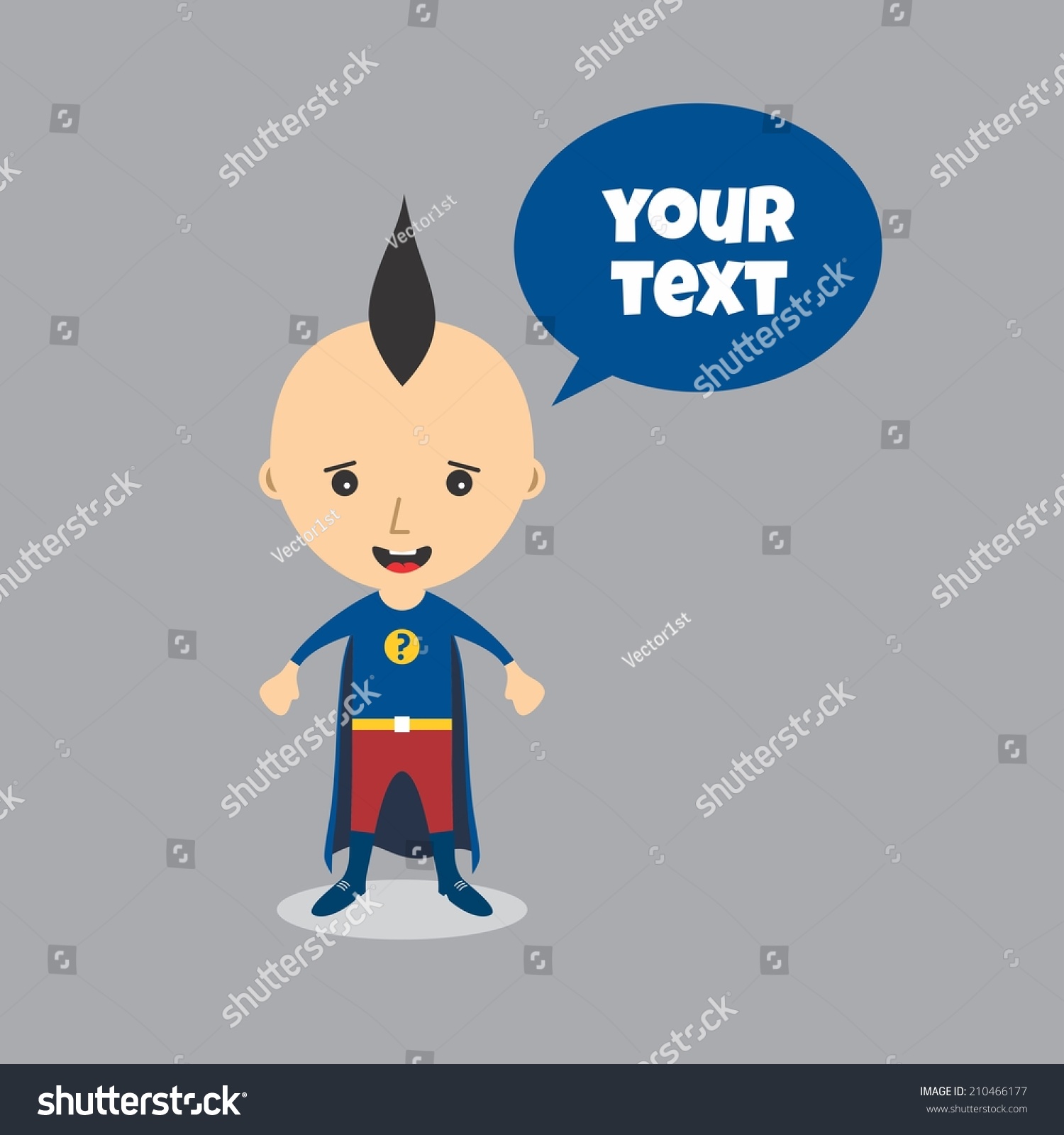 Hero Guy Bubble Speech Stock Vector (Royalty Free) 210466177