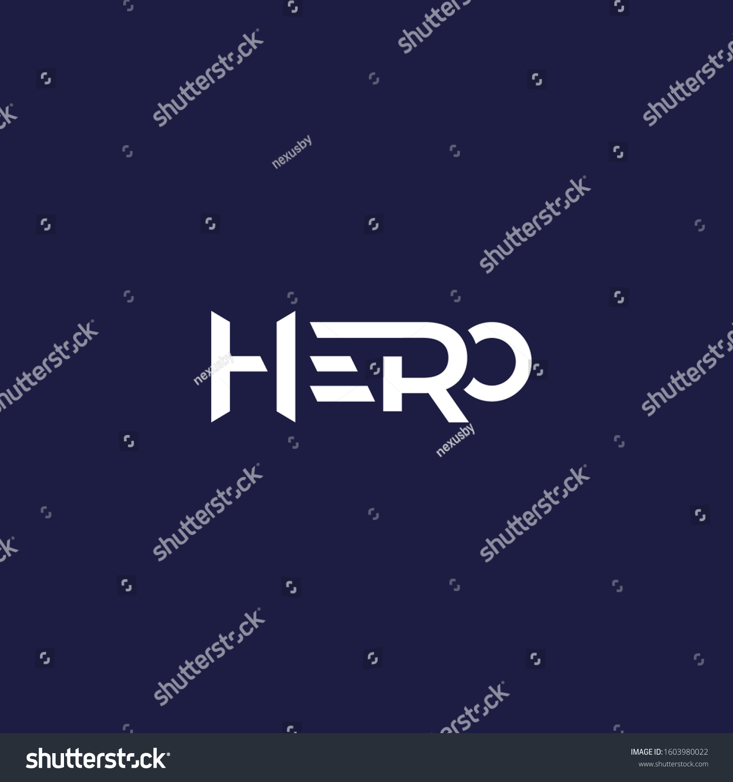 Hero Logo Design Vector Print Stock Vector (Royalty Free) 1603980022 ...