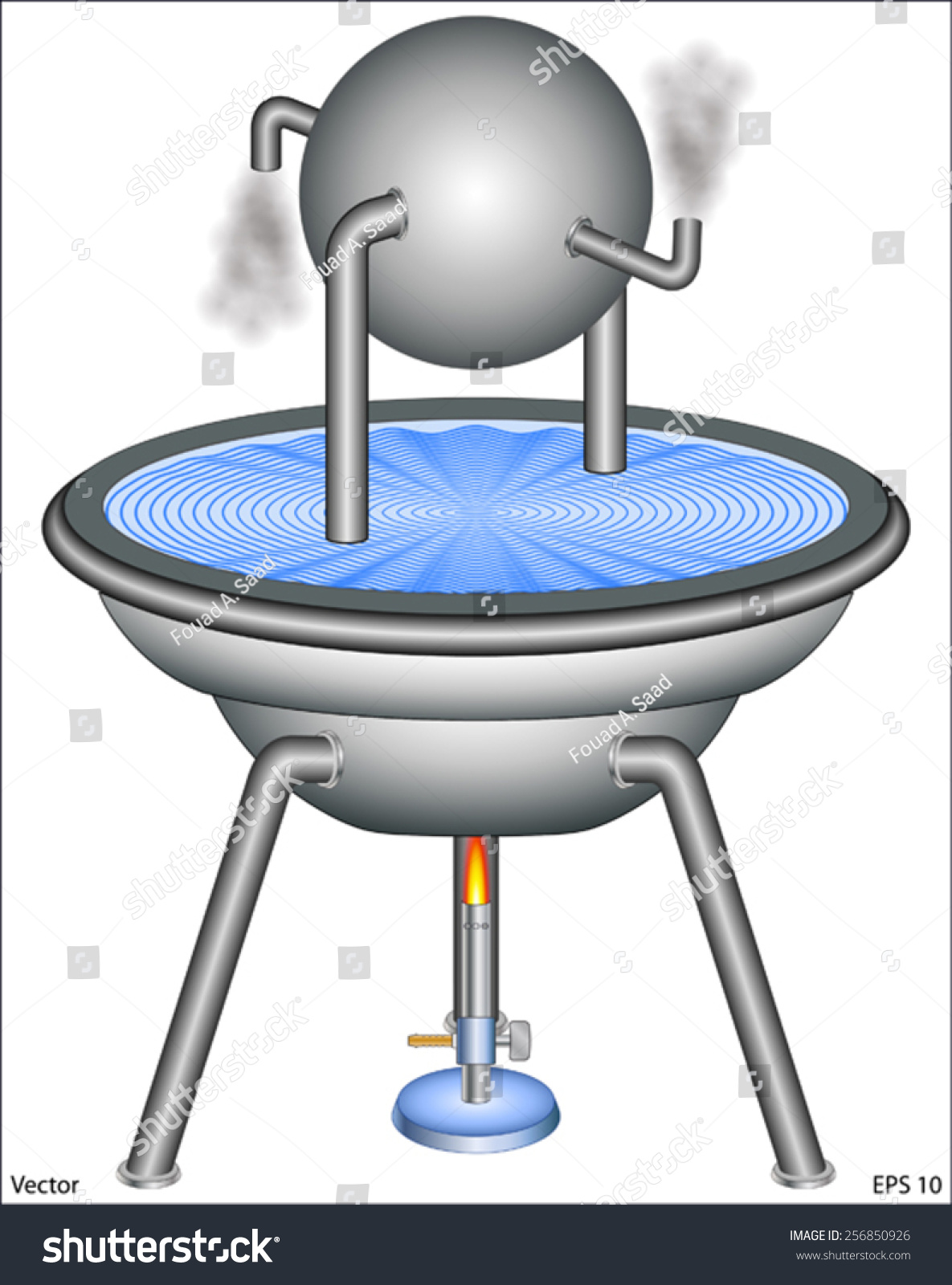 Heros Engine Aeolipile Stock Vector 256850926 - Shutterstock