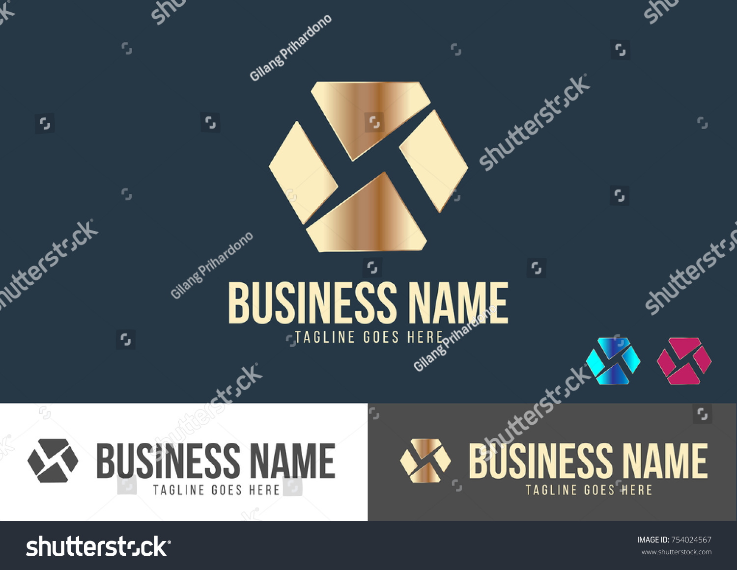 Hexagon Cross Logo Template Design Vector Stock Vector (Royalty Free ...