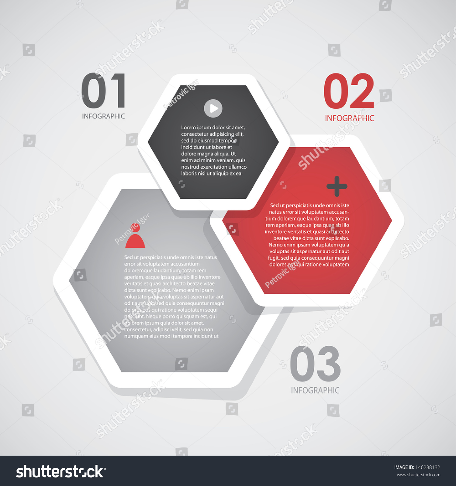 Hexagon Design Template Vector Illustration Stock Vector (Royalty Free ...