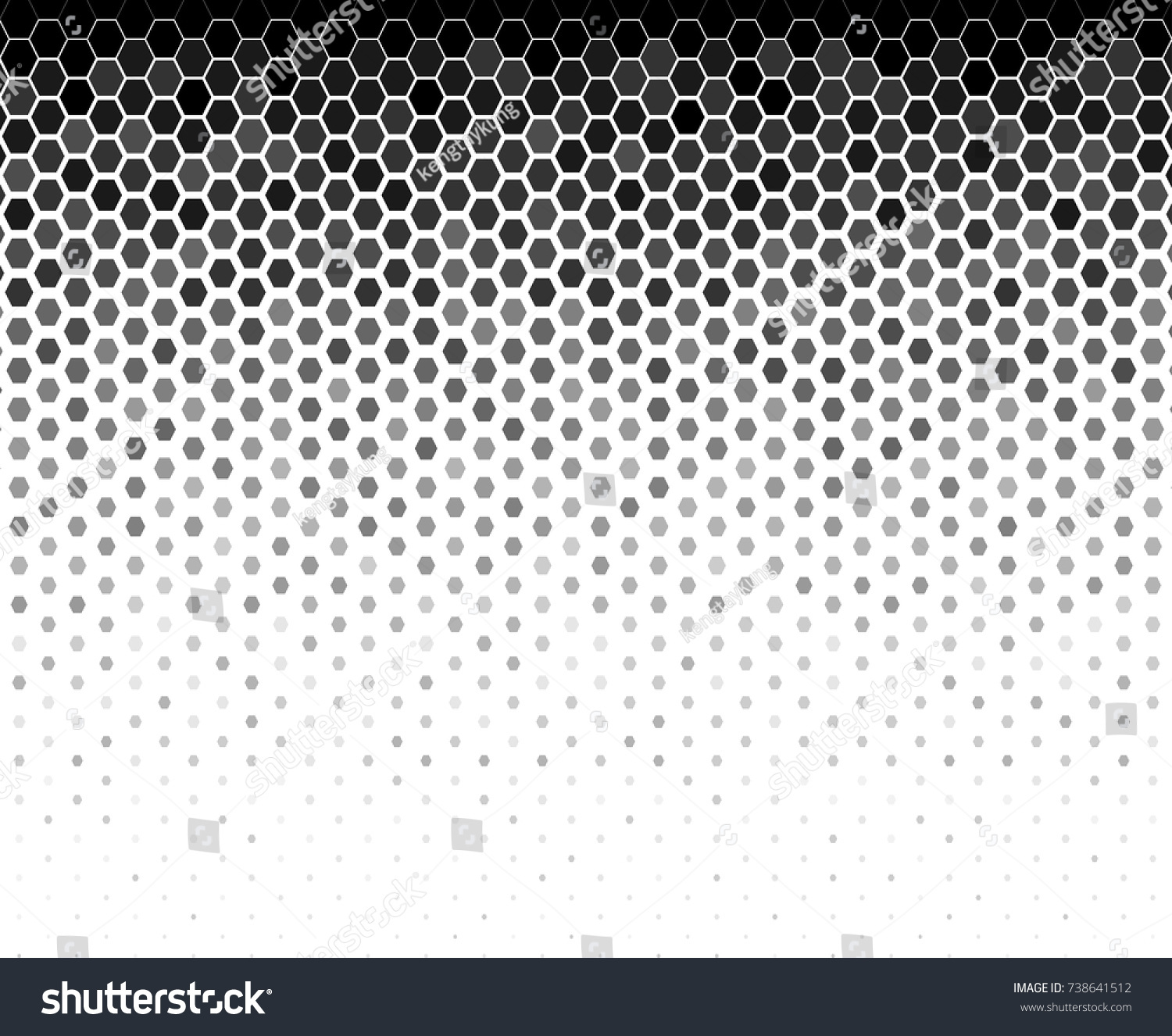 Hexagon Fade Pattern Random Grey Scale Stock Vector (Royalty Free ...
