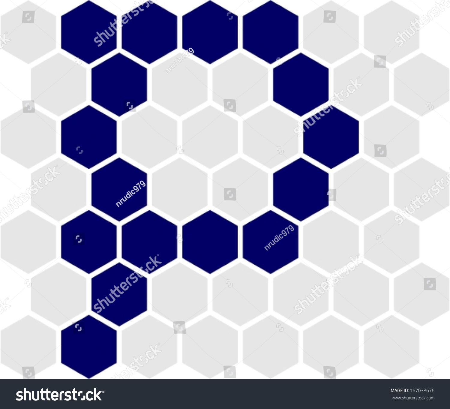 Hexagon Font Stock Vector (Royalty Free) 167038676 | Shutterstock