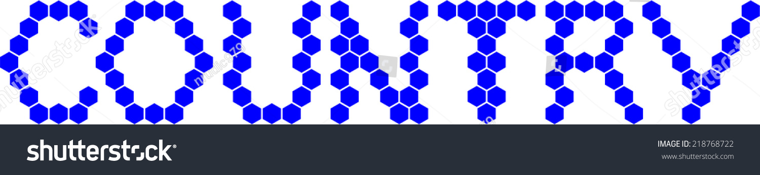 Hexagon Font Stock Vector (Royalty Free) 218768722 | Shutterstock