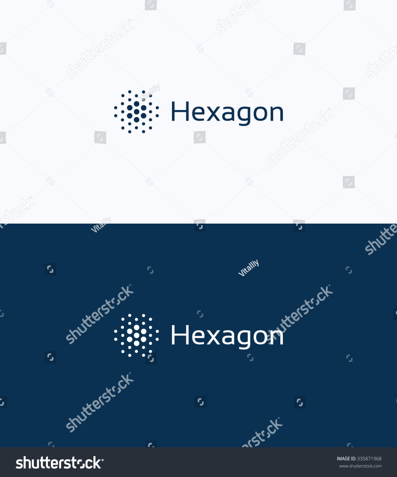 Hexagon Futuristic Dots Logo Stock Vector (Royalty Free) 335871968
