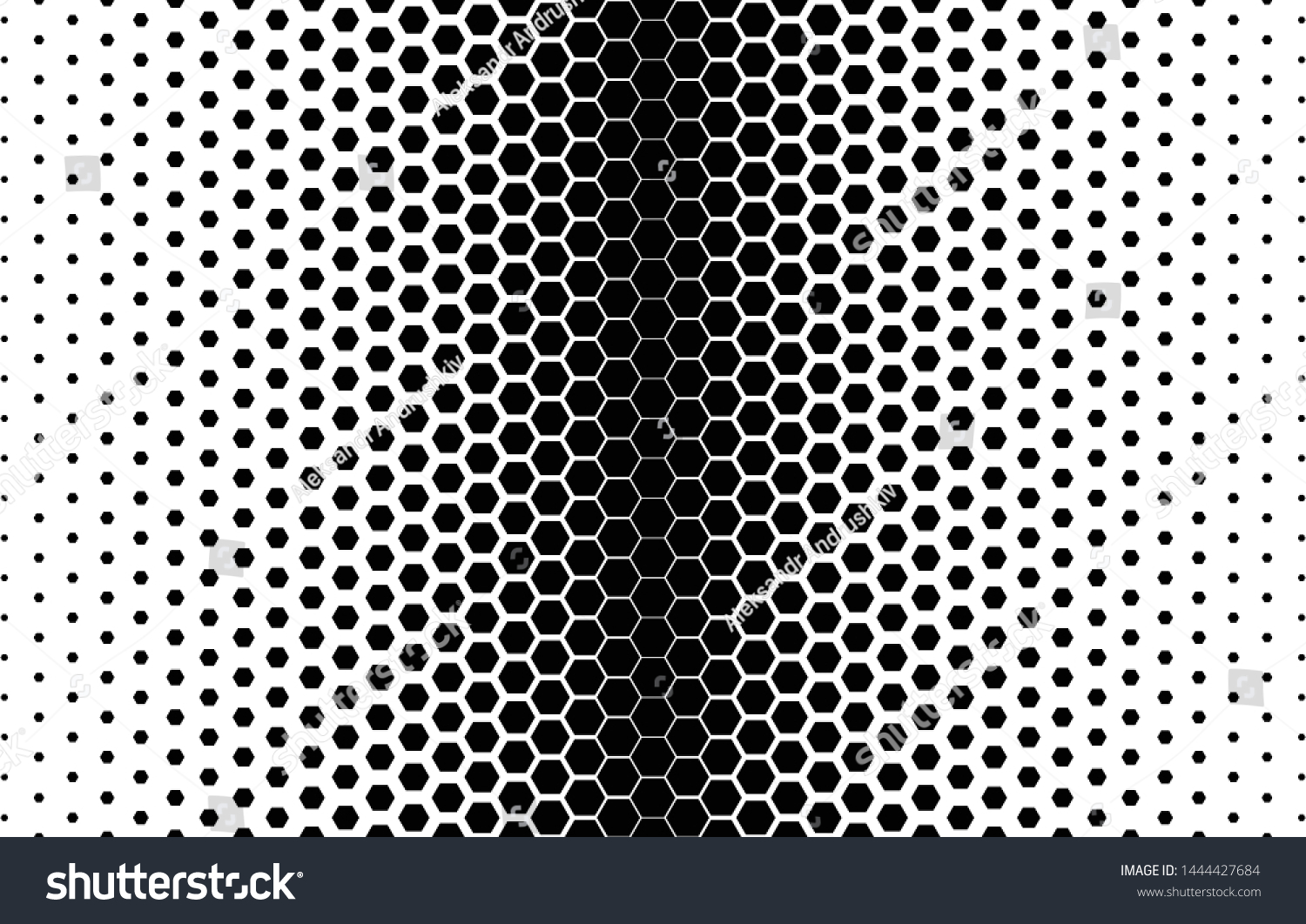 Hexagon Halftone Pattern Abstract Geometric Shapes Stock Vector ...