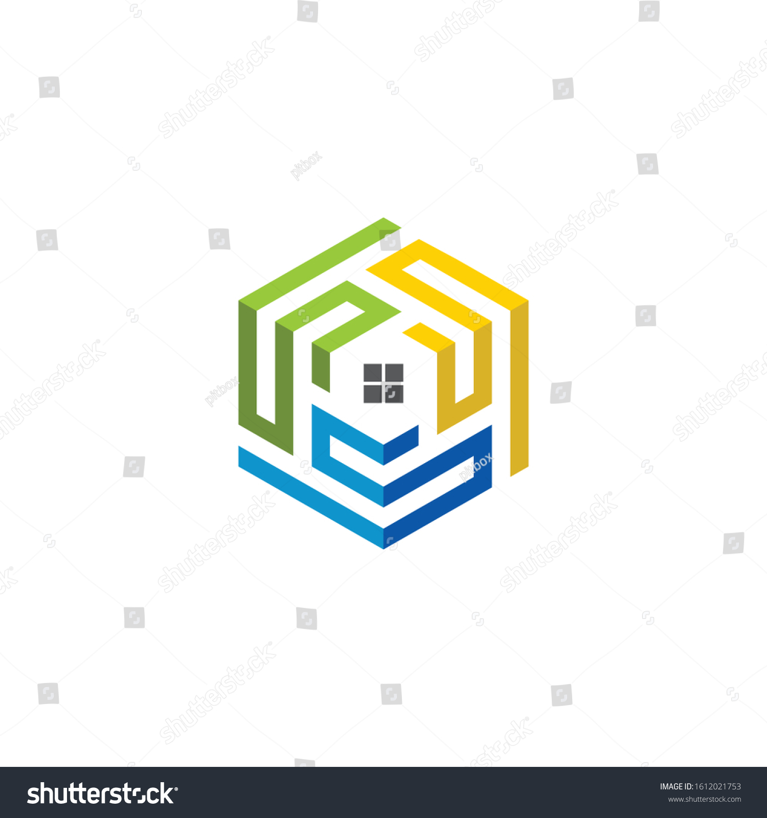 Hexagon Home Logo Icon Vector Element: เวกเตอร์สต็อก (ปลอดค่าลิขสิทธิ์ ...