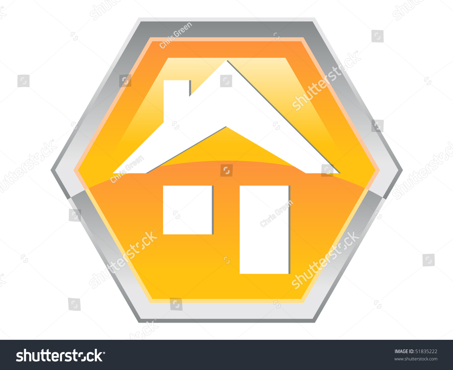 Hexagon House Design Button Icon: เวกเตอร์สต็อก (ปลอดค่าลิขสิทธิ์ ...