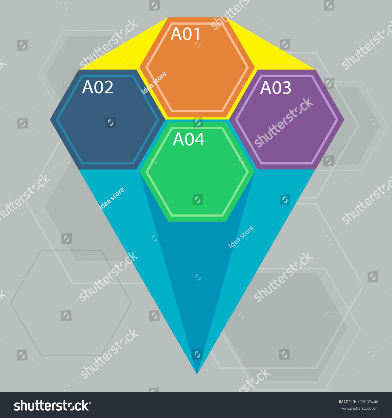 Hexagon Infographic Design Stock Vector (Royalty Free) 192093446 ...