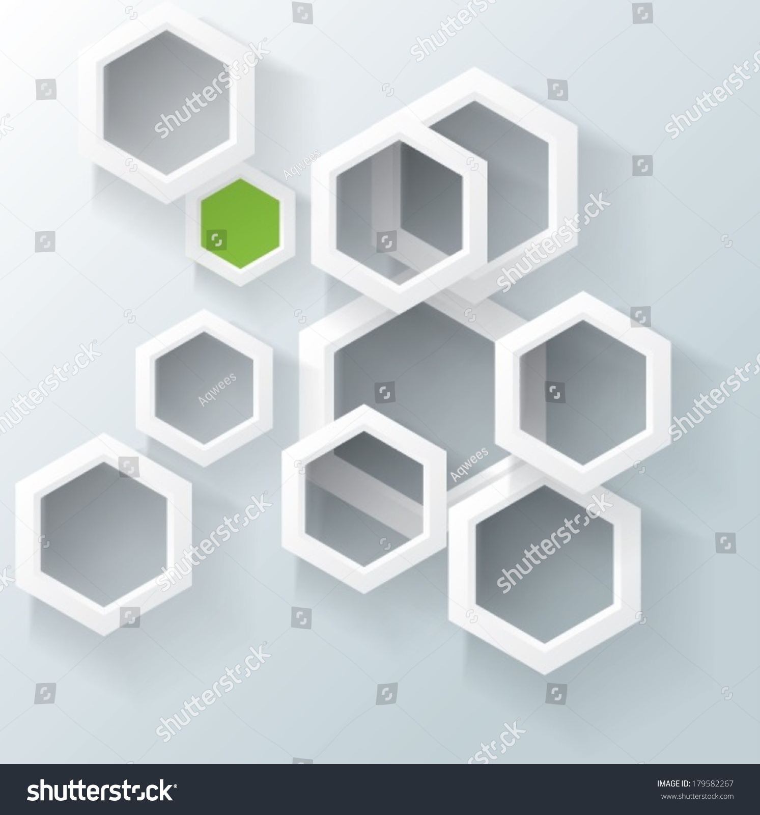 Hexagon Layout Stock Vector (Royalty Free) 179582267